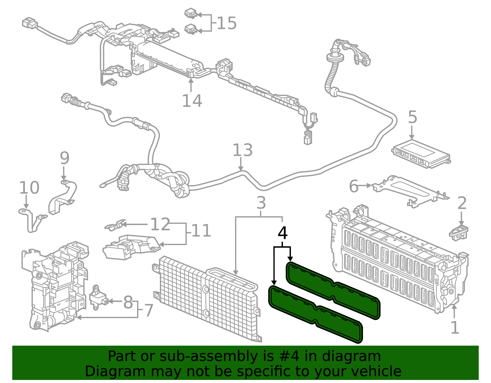 1J644-6C2-A00 - 2018-2022 Honda Accord - Seal Battery Module (36CELL ...
