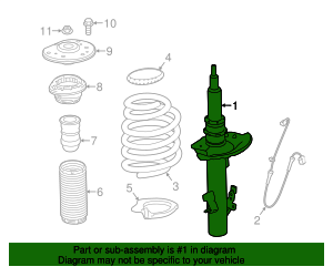 2012-2018 Land Rover Range Rover Evoque Strut LR079422 | OEM Parts Online
