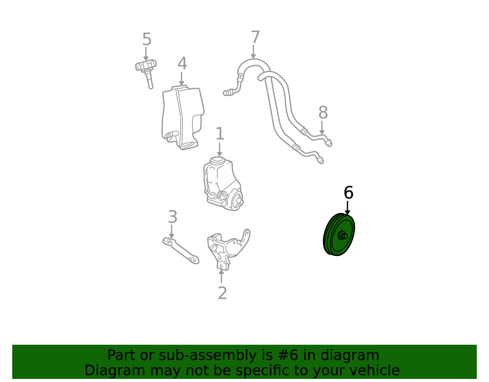 1992 2005 Gm Power Steering Pump Pulley 10103593 Shop Matick Buick Gmc