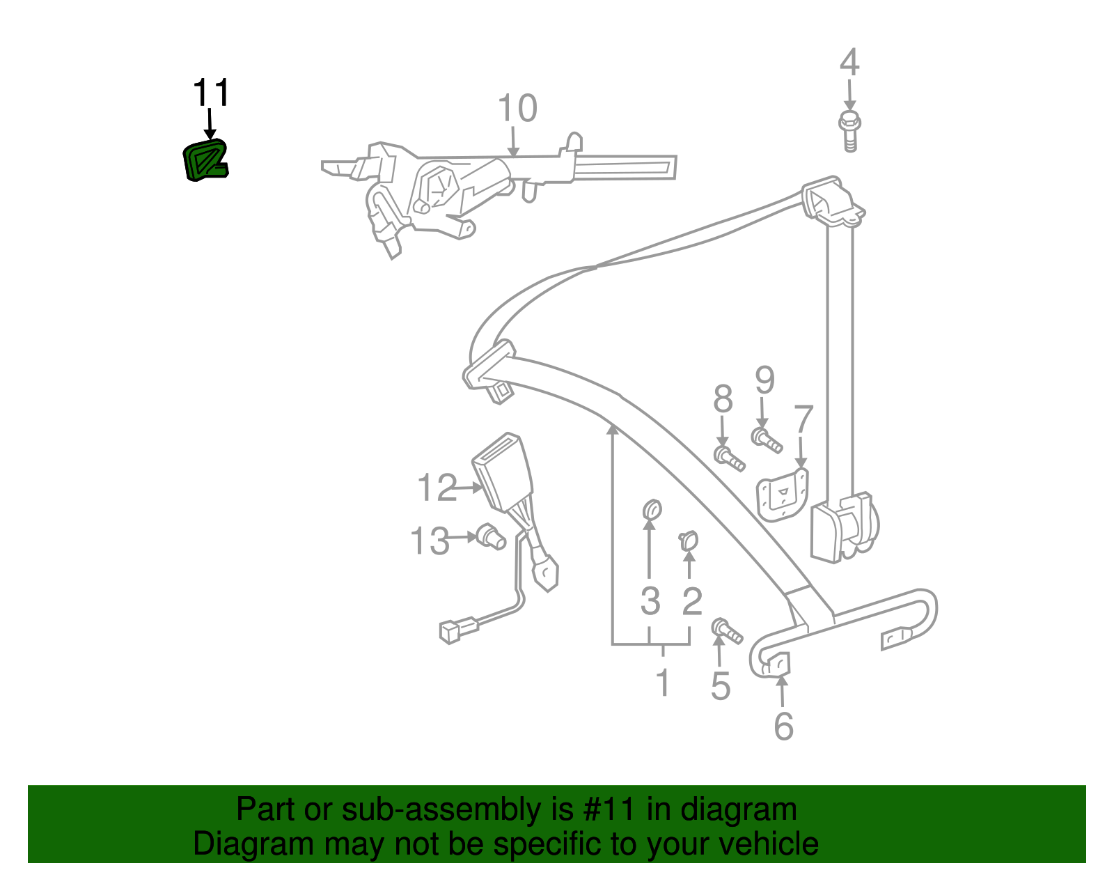 209-868-01-22-9B51 - Seat Belt Guide 2003-2009 Mercedes-Benz | Mercedes ...