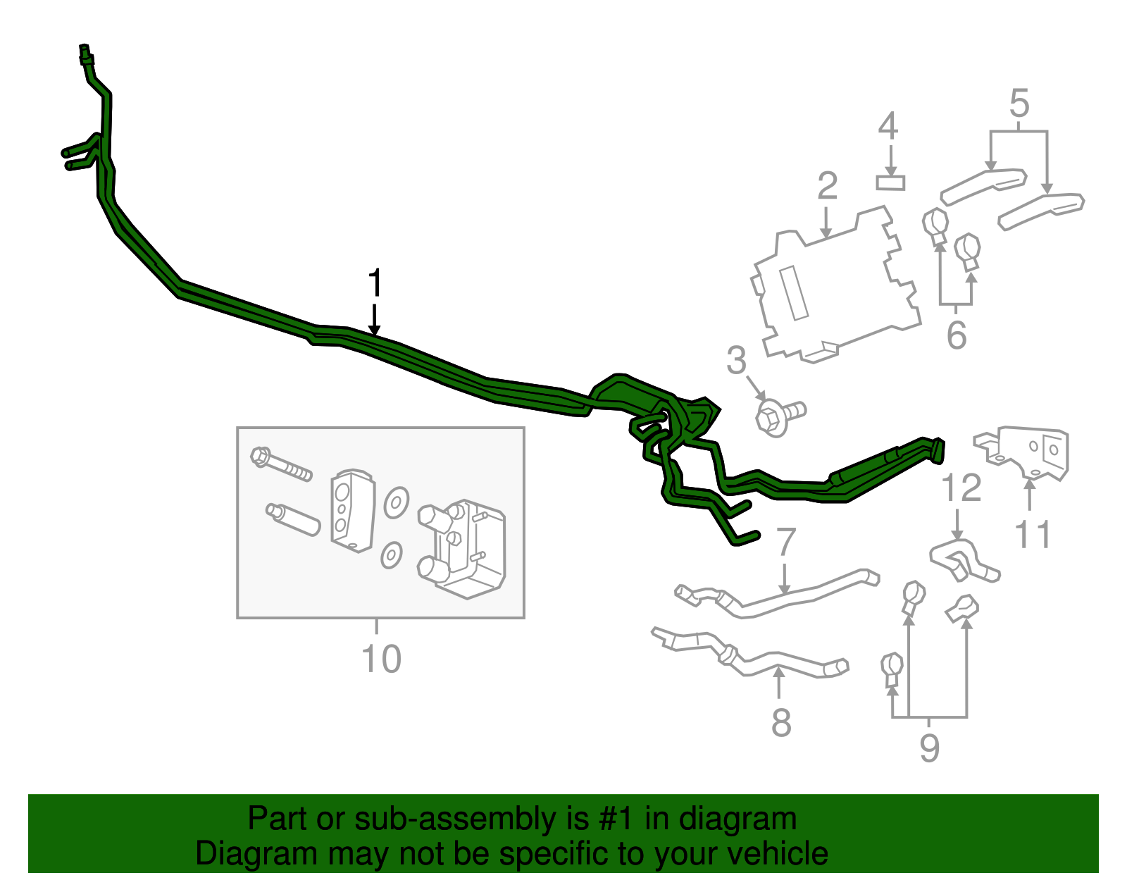 2017-2018 Cadillac CT6 Suction & Discharge Hose Assembly 84205517 ...