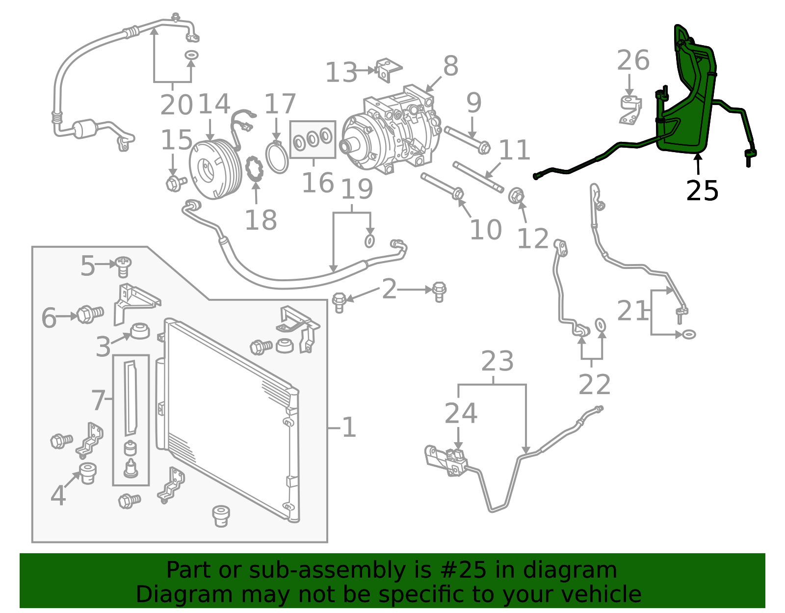 88716-6C240 - Liquid Line - 2008-2011 2013-2018 Toyota Land Cruiser ...