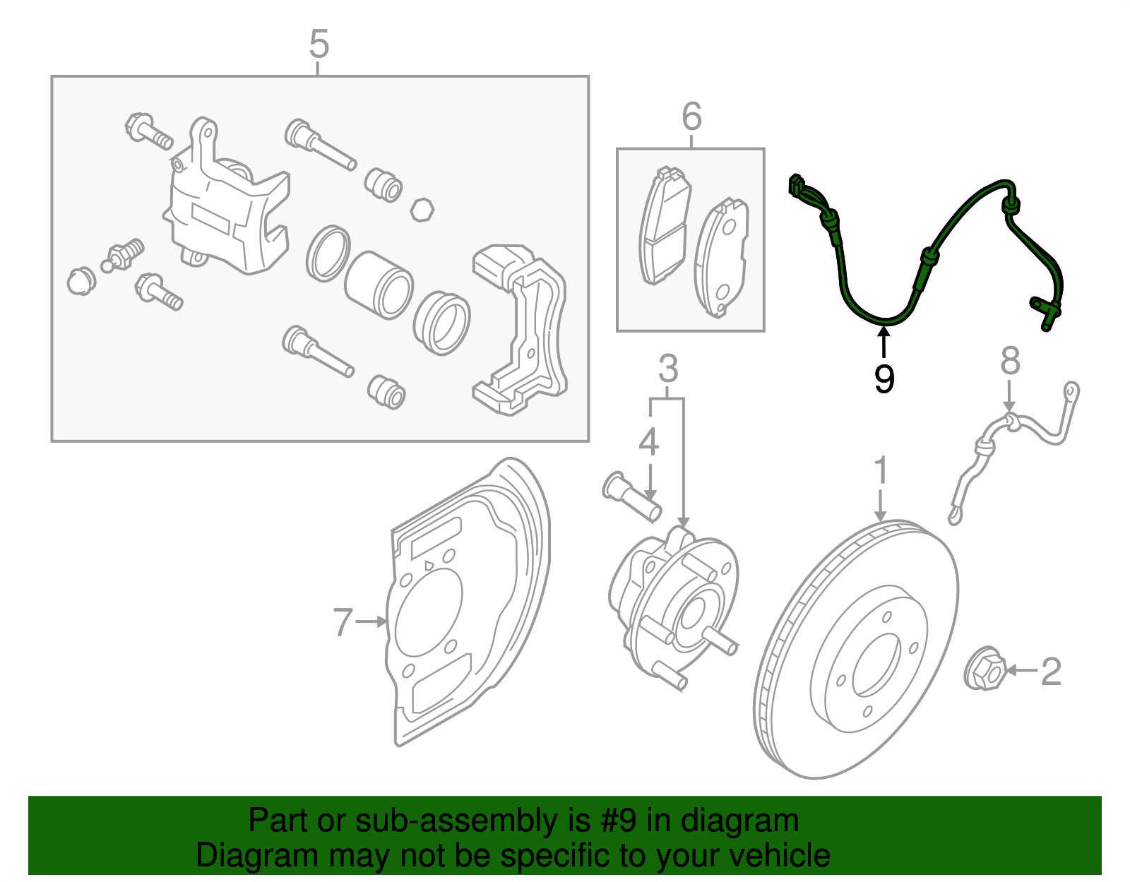 2014-2020 Nissan Rogue ABS Sensor 47910-4BA0A | Bill Kay Nissan Parts