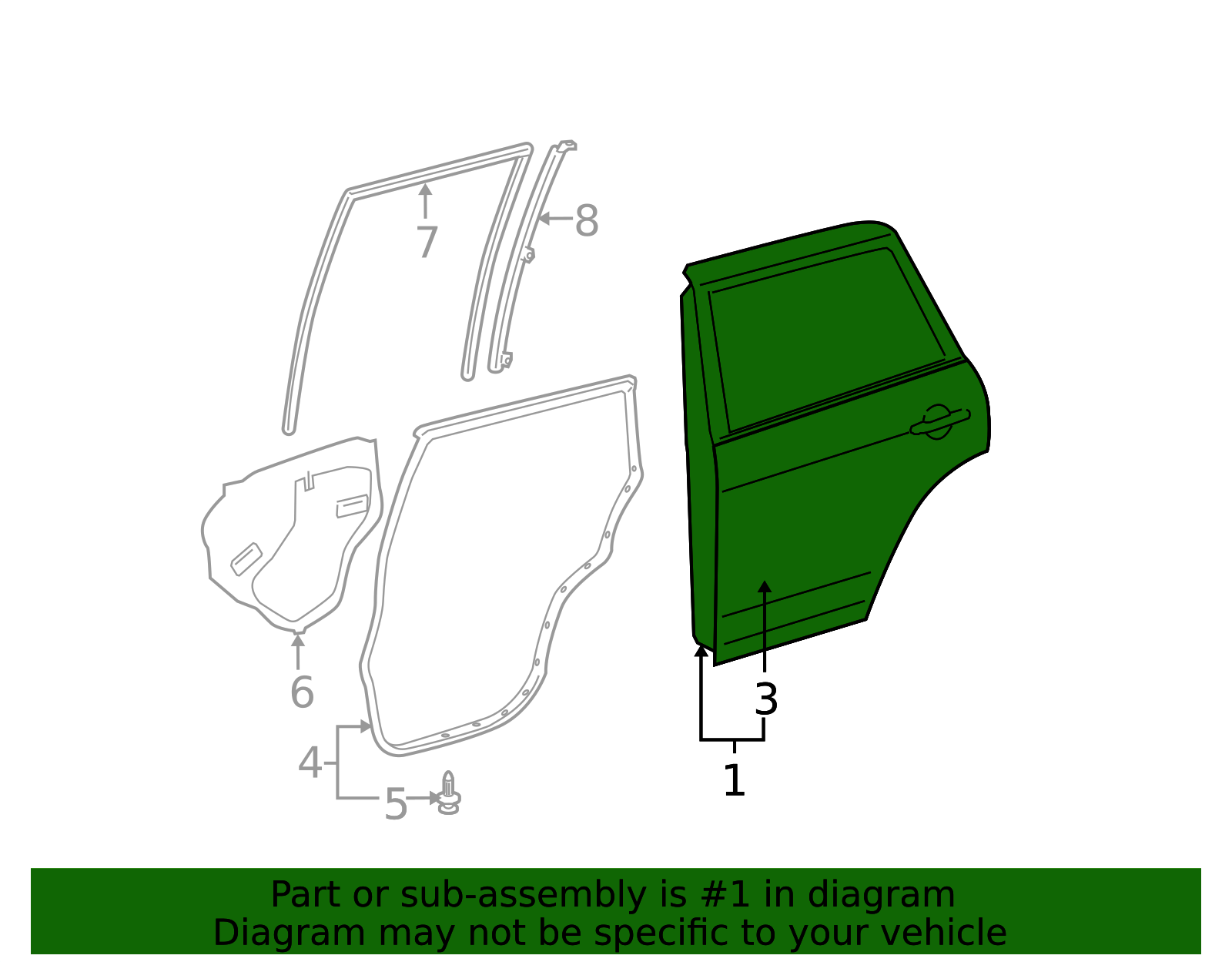 67004-0R030 - Door Shell - 2006-2009 Toyota RAV4 | OEM Genuine Toyota Parts