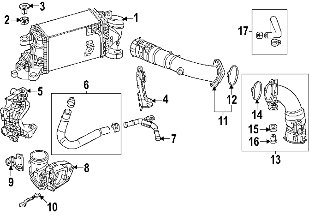 2024-2025 Mazda Air Pipe H301-13-33X | TascaParts.com