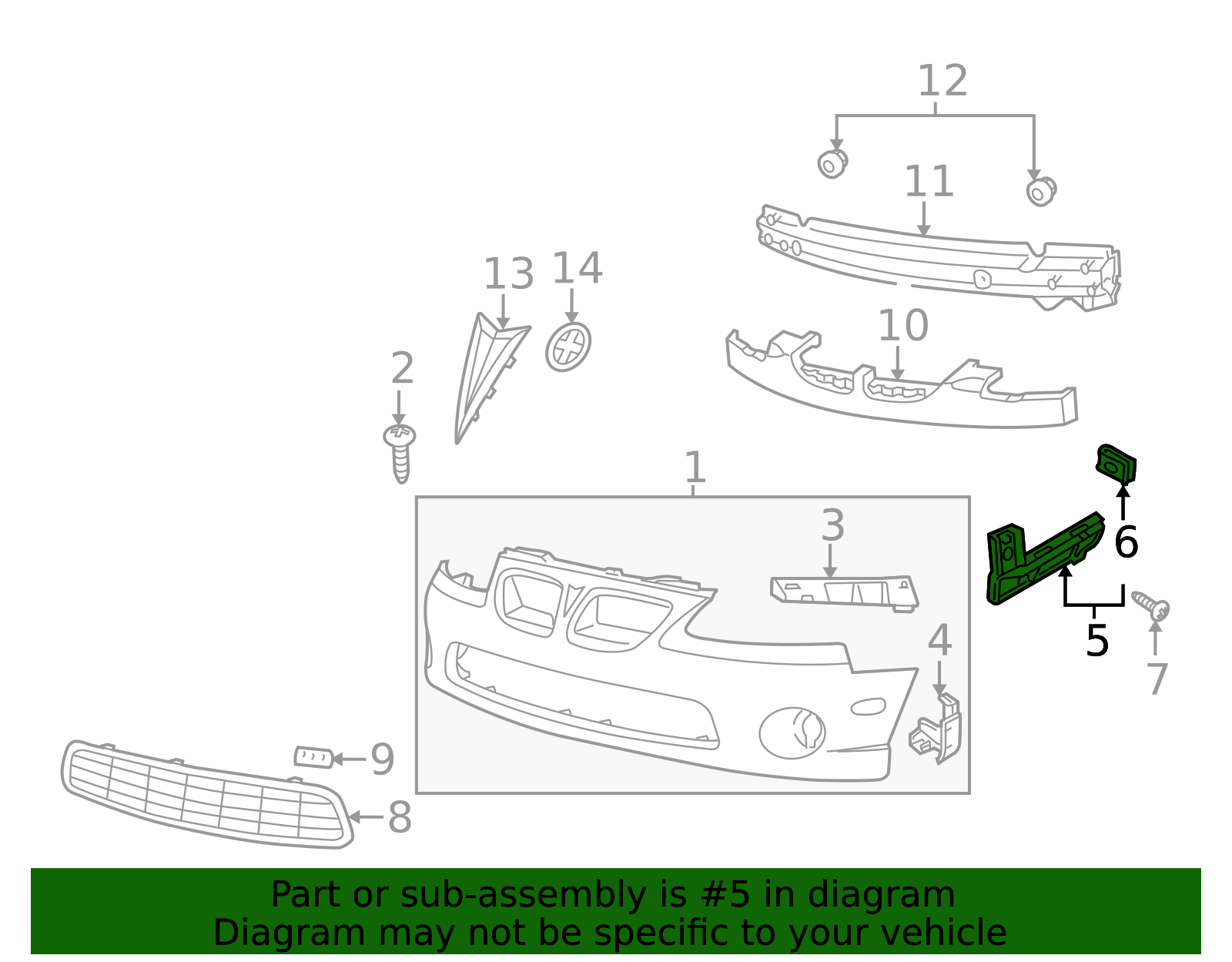 Passenger Side Front Bumper Fascia Guide 92177409 | Awesome Parts GM