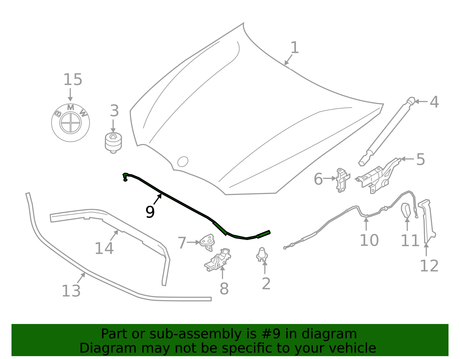 51-23-7-419-390 - 2019-2024 BMW - Release Cable | BMWPartsHub