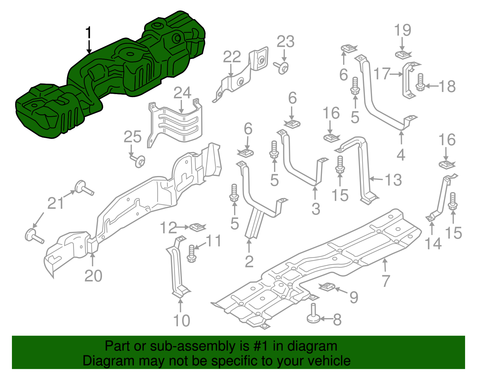 2020-2024 Ford Tank Assembly Fuel LC3Z-9002-AA | QuirkParts