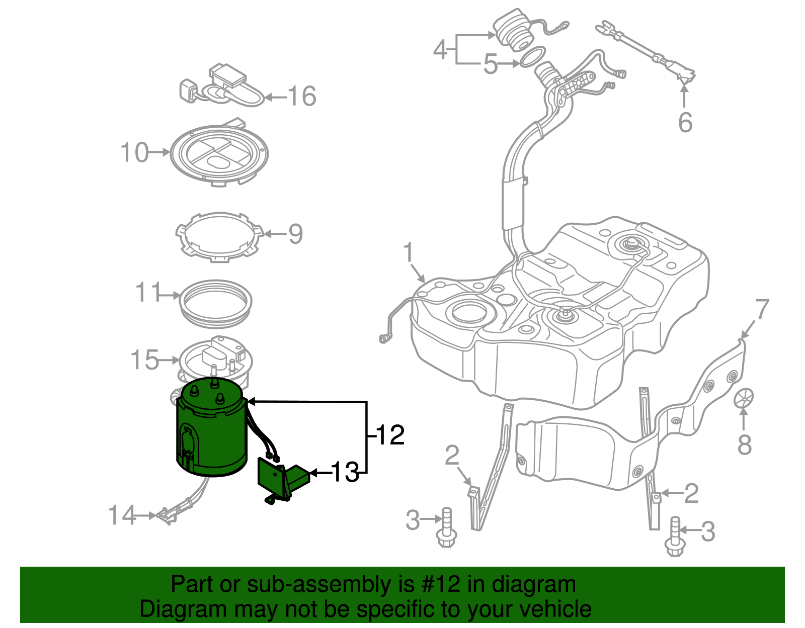 2006-2022 Volkswagen Fuel Pump Assembly 3C8-919-051-A | OEM Parts Online