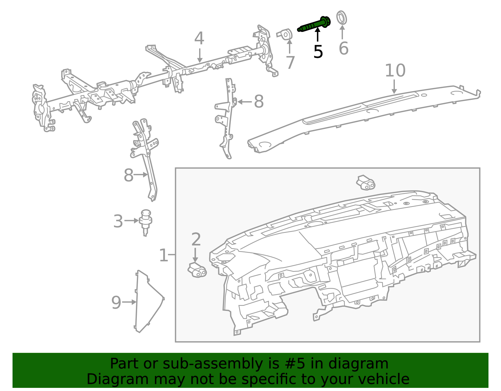 Genuine Official Toyota Reinforced Beam Mount Bolt part# 90119-A0305 ...
