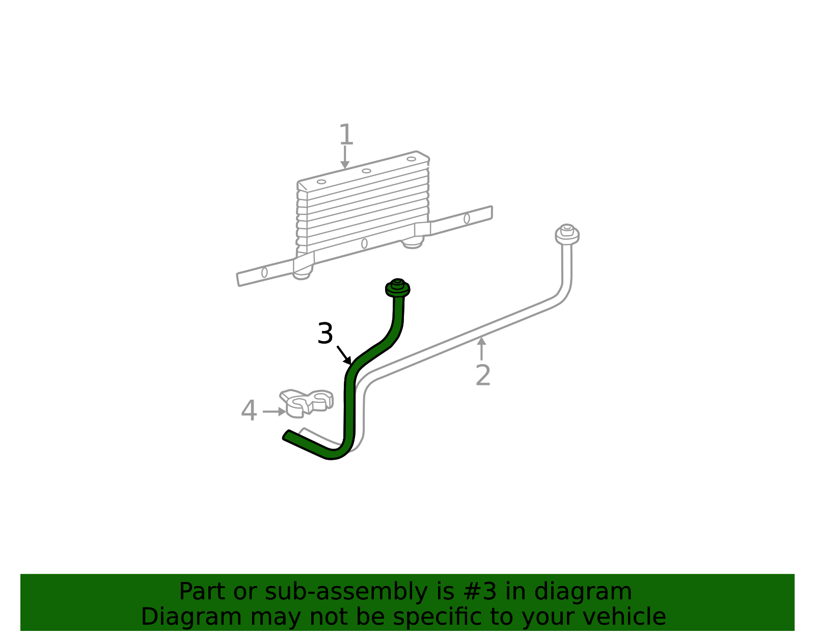 2001-2006 GM Automatic Transmission Fluid Auxiliary Cooler Inlet Line ...