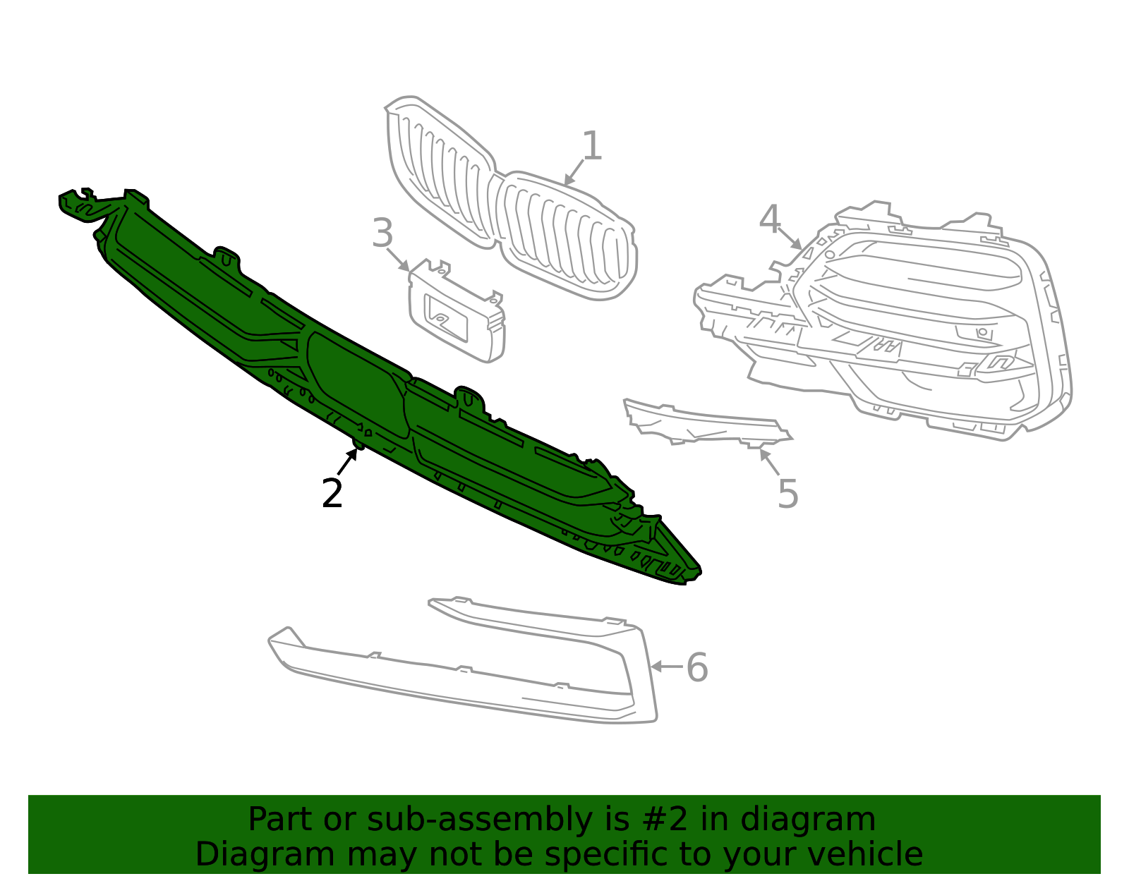51117421798 - 2019-2023 BMW X5 Center Grille (51-11-7-421-798) | BMW of ...