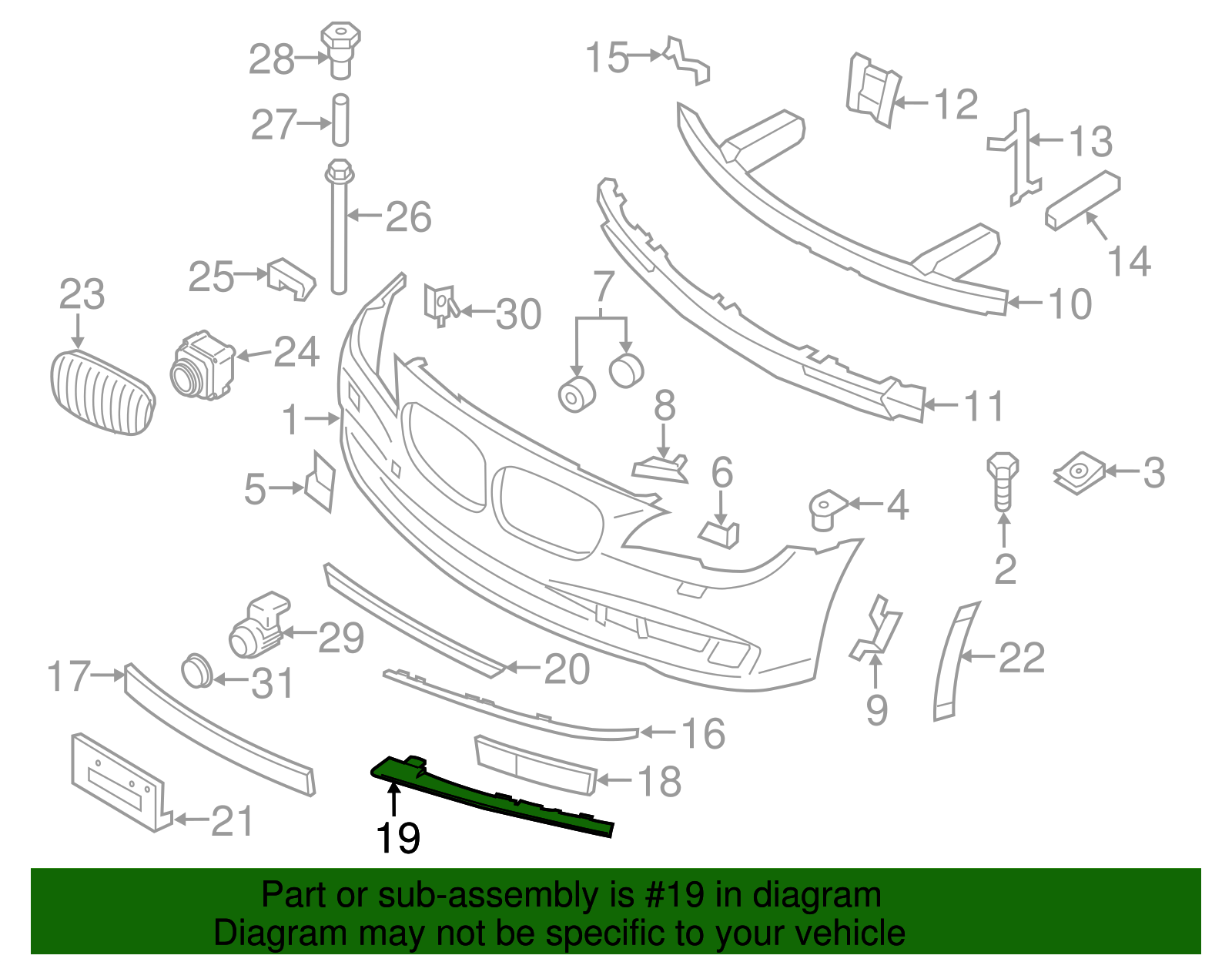 51137295356 - 2013-2015 BMW Molding (51-13-7-295-356) | BMW of South ...