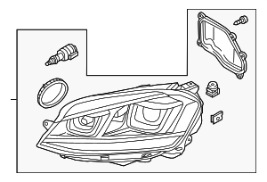 2015-2017 Volkswagen GTI Composite Headlamp 5GM-941-754-A | OEM Parts ...