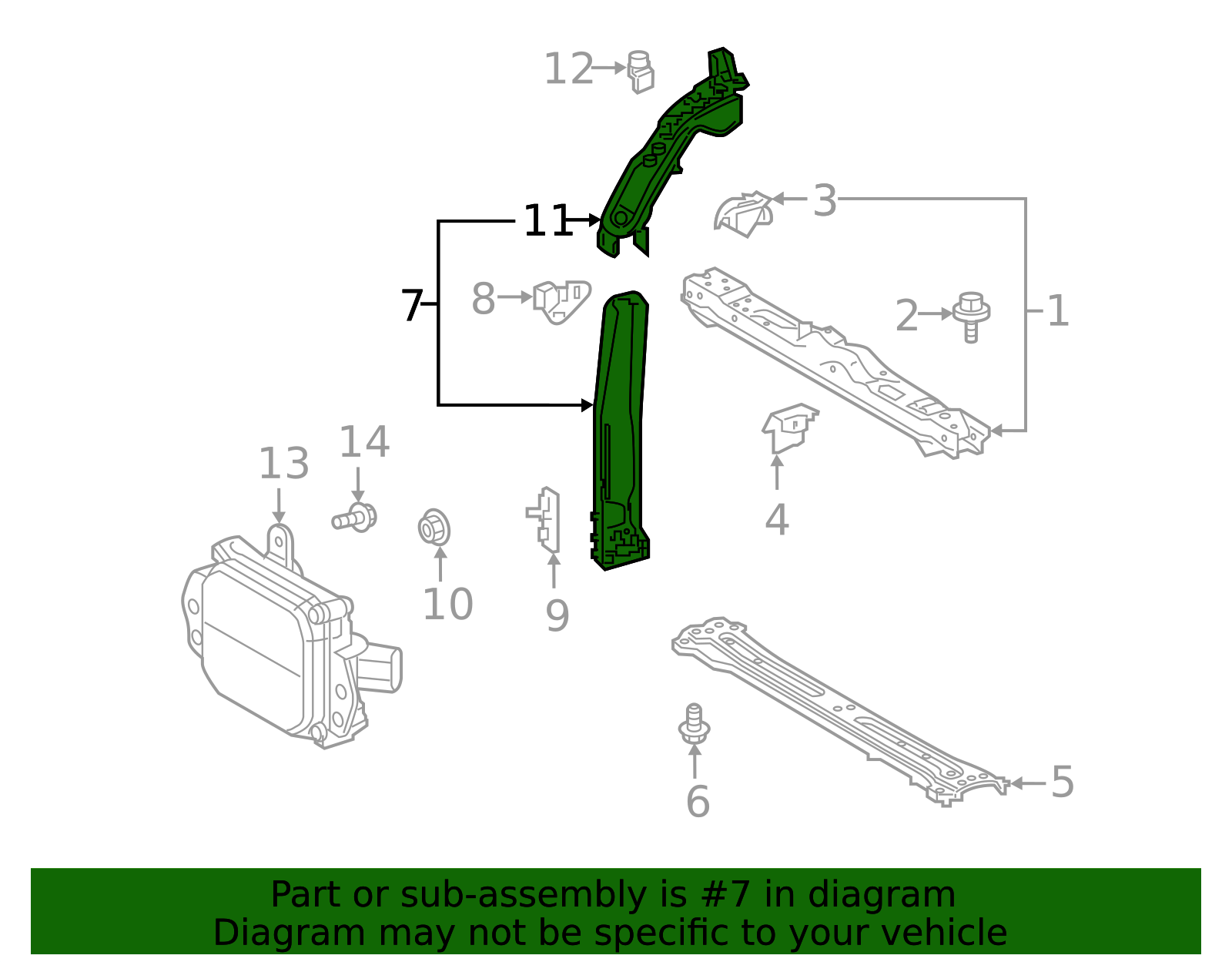 53203-0R051 - Side Support 2019-2025 Toyota | Toyota San Diego Parts
