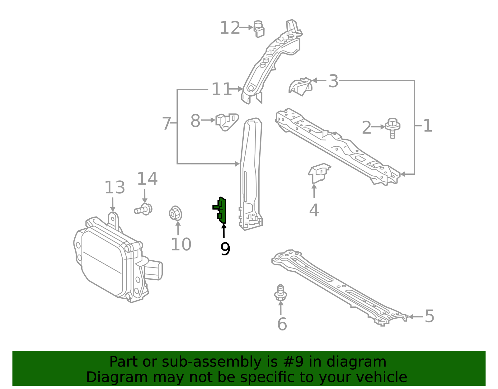 2019-2022 Toyota Side Support Bracket 53188-0R050 | Lithia Toyota Parts