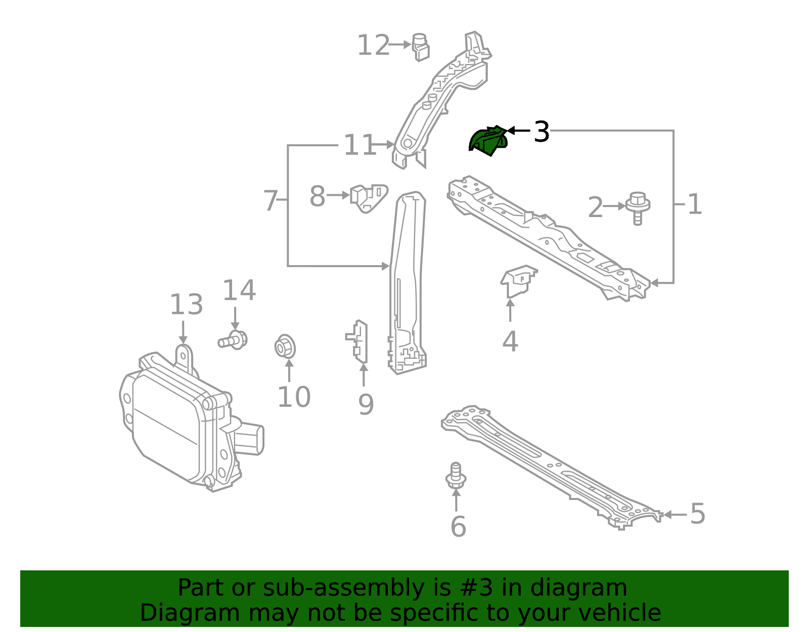 Genuine Official Toyota Upper Tie Bar Bracket part# 52137-0R030 for ...