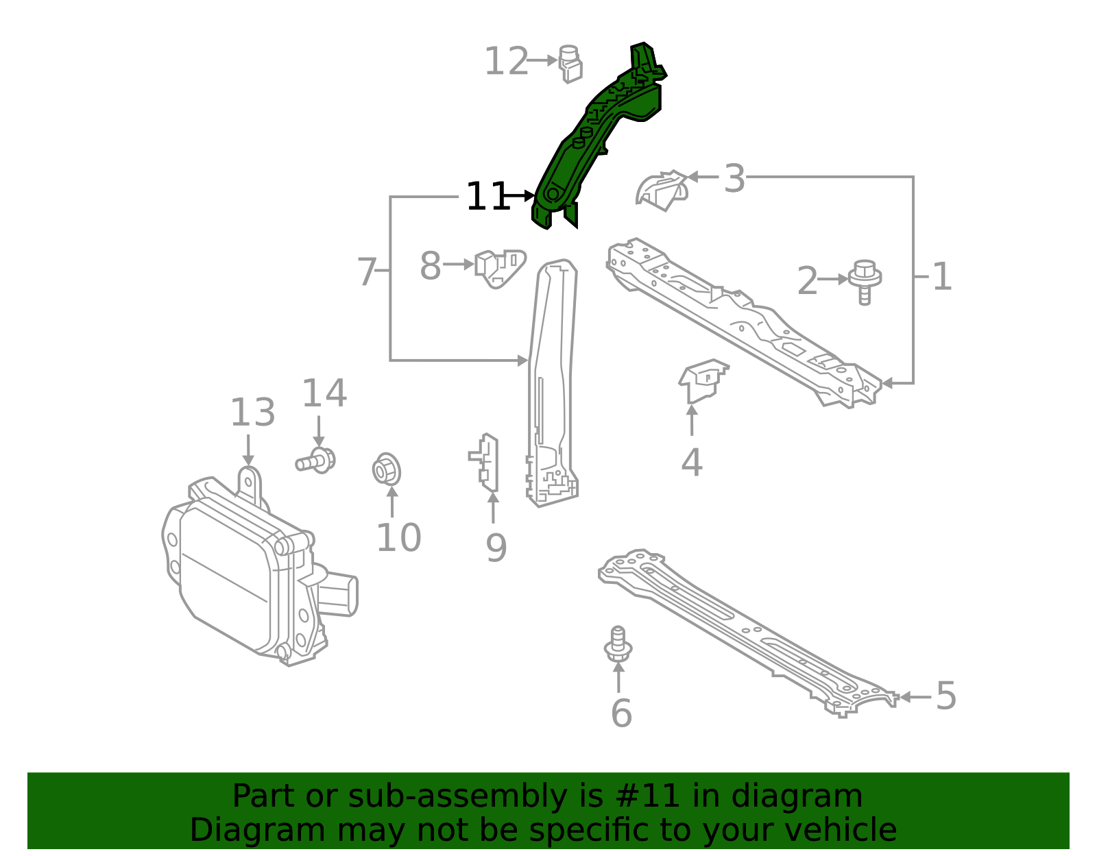 2019-2024 Toyota Support Bracket 53214-0R900 | Toyota Parts Center
