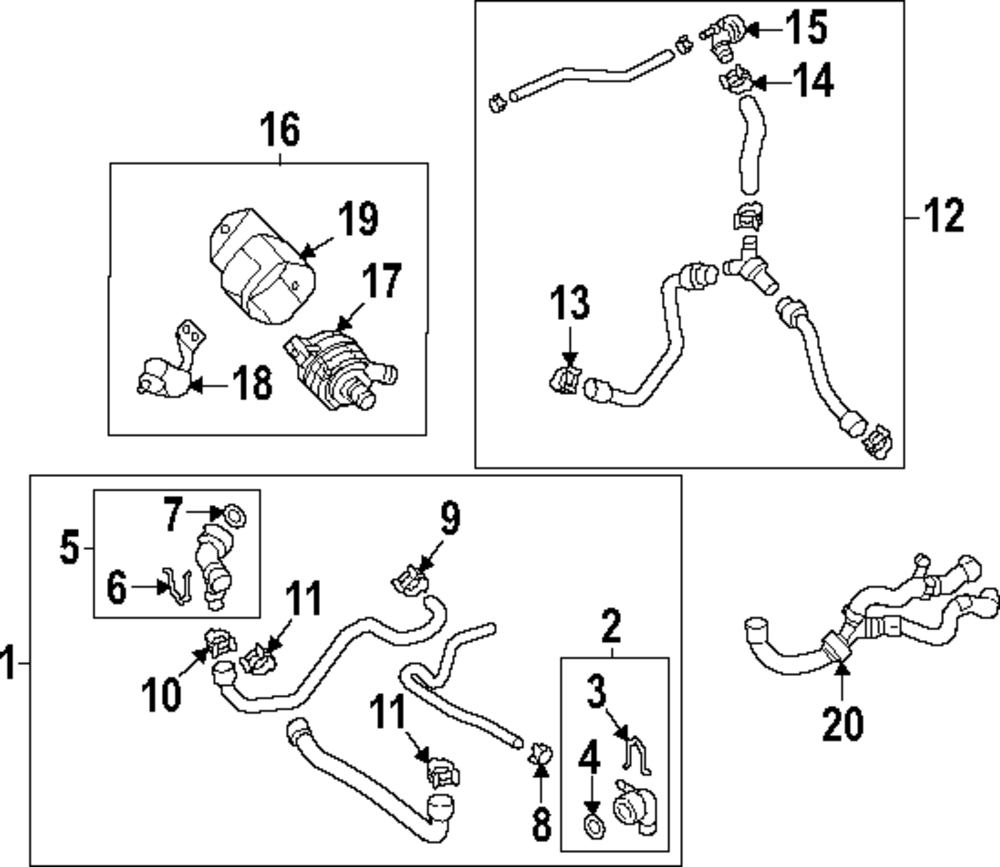 2025 Volkswagen Atlas Hose & Tube Assembly 3QF-122-157-AE | VW Direct ...