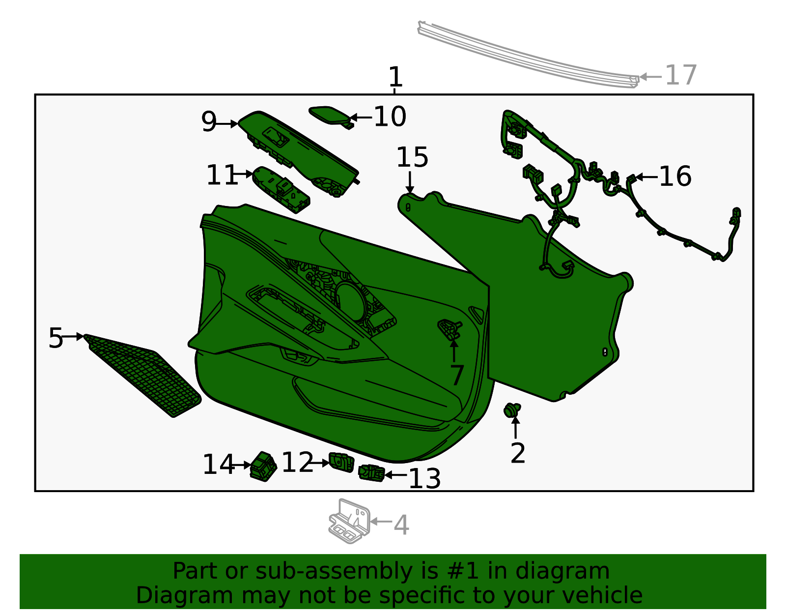 OEM GM Door Trim Panel For 2023-2025 Chevrolet Corvette - Part No ...