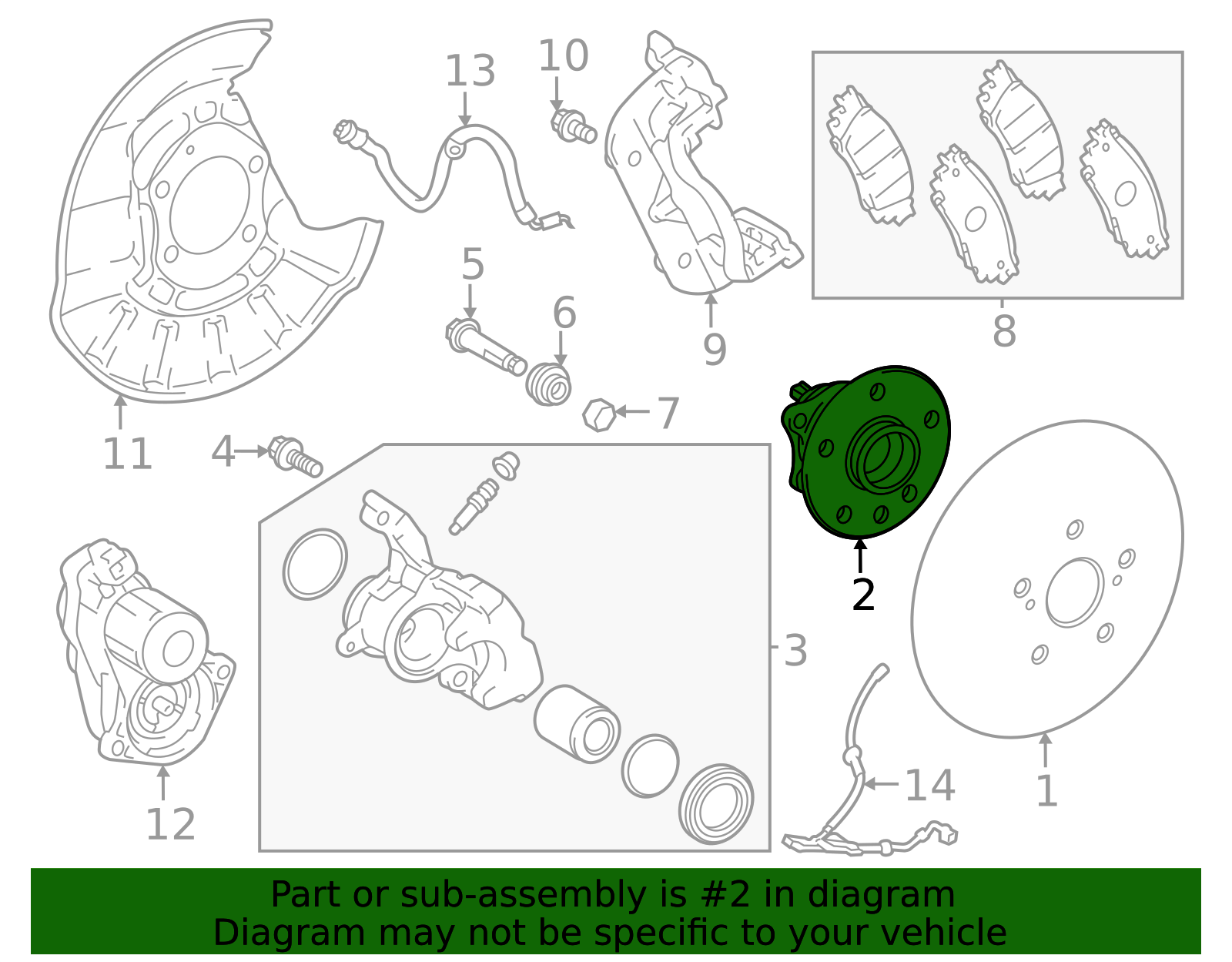 2023-2025 Toyota Hub Assembly 42450-47090 | Toyota Parts Center