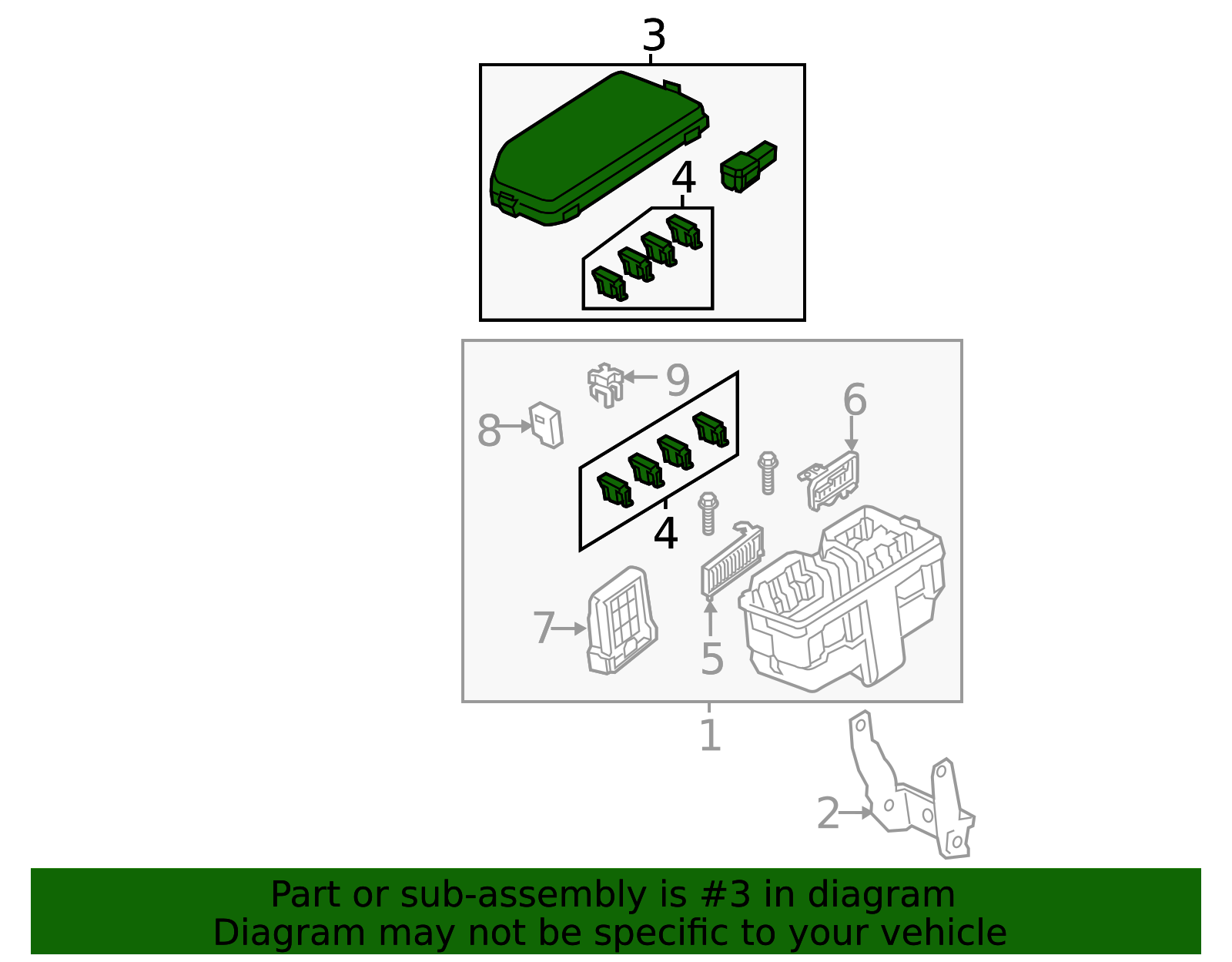 38256-T0A-A01 - 2012-2014 Honda CR-V - Cover Relay Box (Upper) | Honda ...