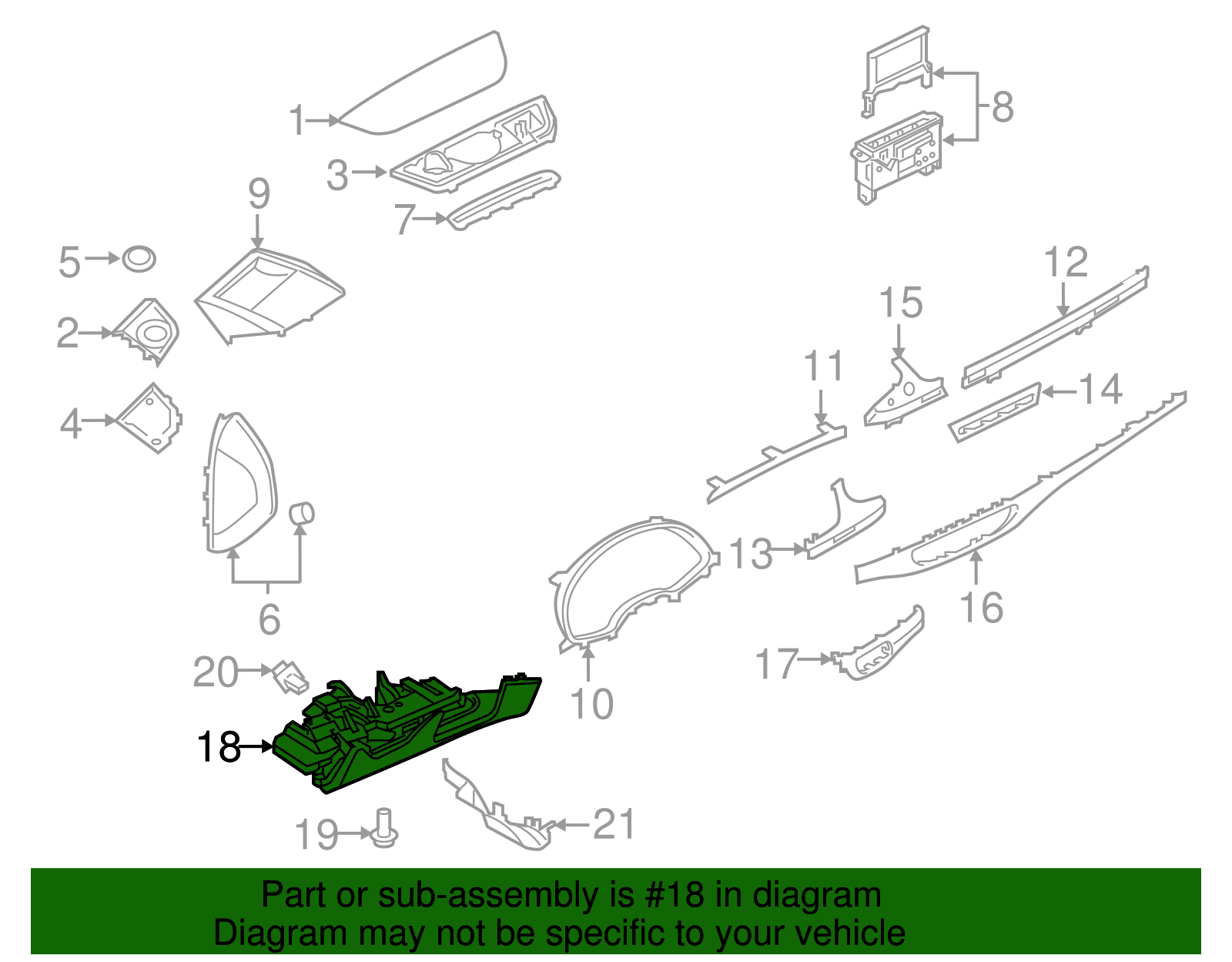 4M1-880-301-LW3 - Tray 2017-2019 Audi Q7 | Audi OEM Parts Guy