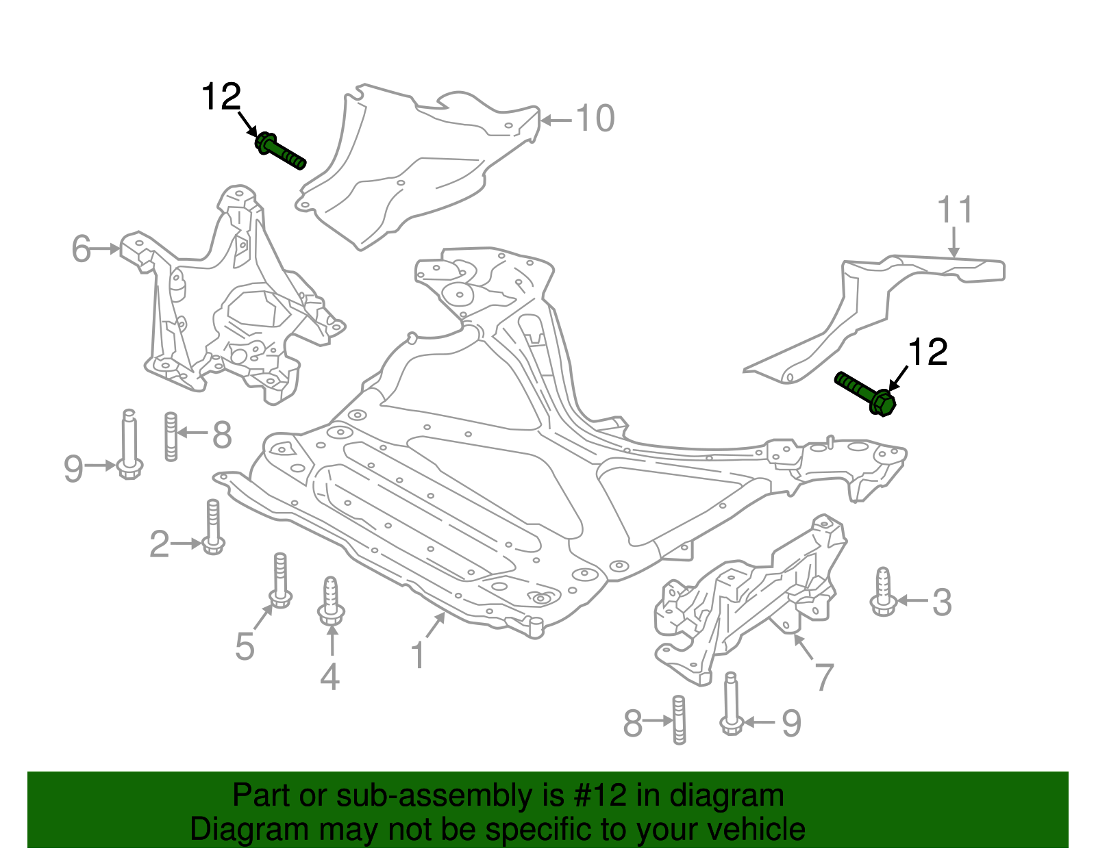 N-910-799-01 - Shield Bolt 2008-2025 Audi | Audi OEM Parts