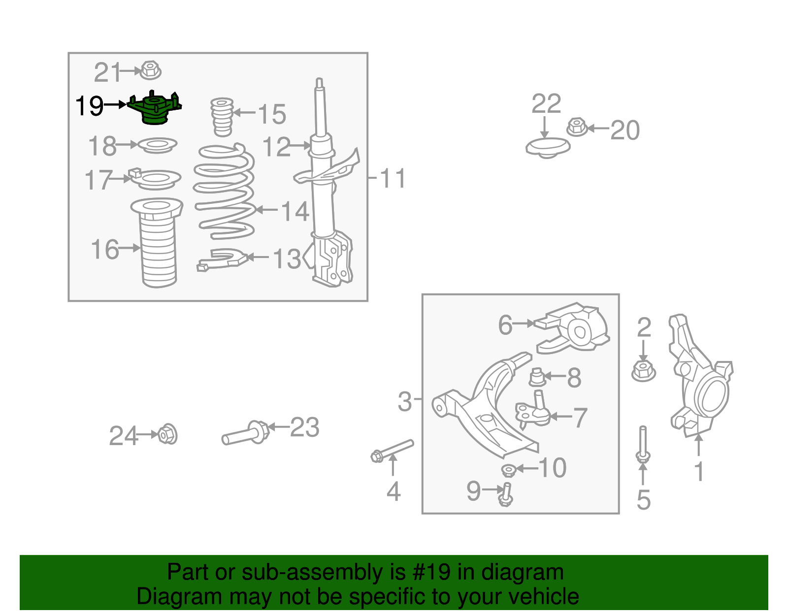 51920-SWA-A01 - Shock Mount 2007-2014 Honda CR-V | Honda Parts Online