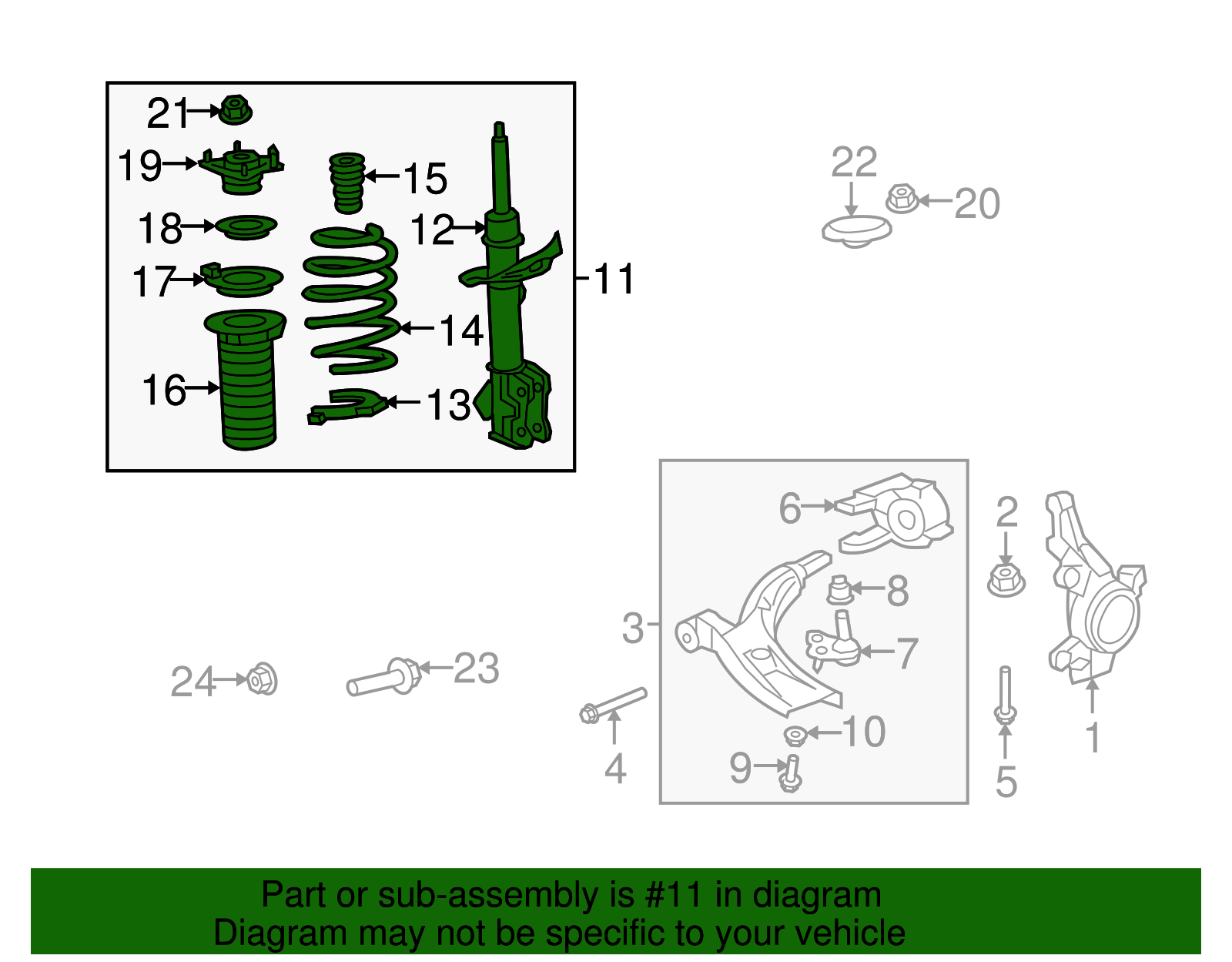 2007-2009 Honda CR-V Strut Assembly 51601-SWA-A05 | Honda Factory Parts
