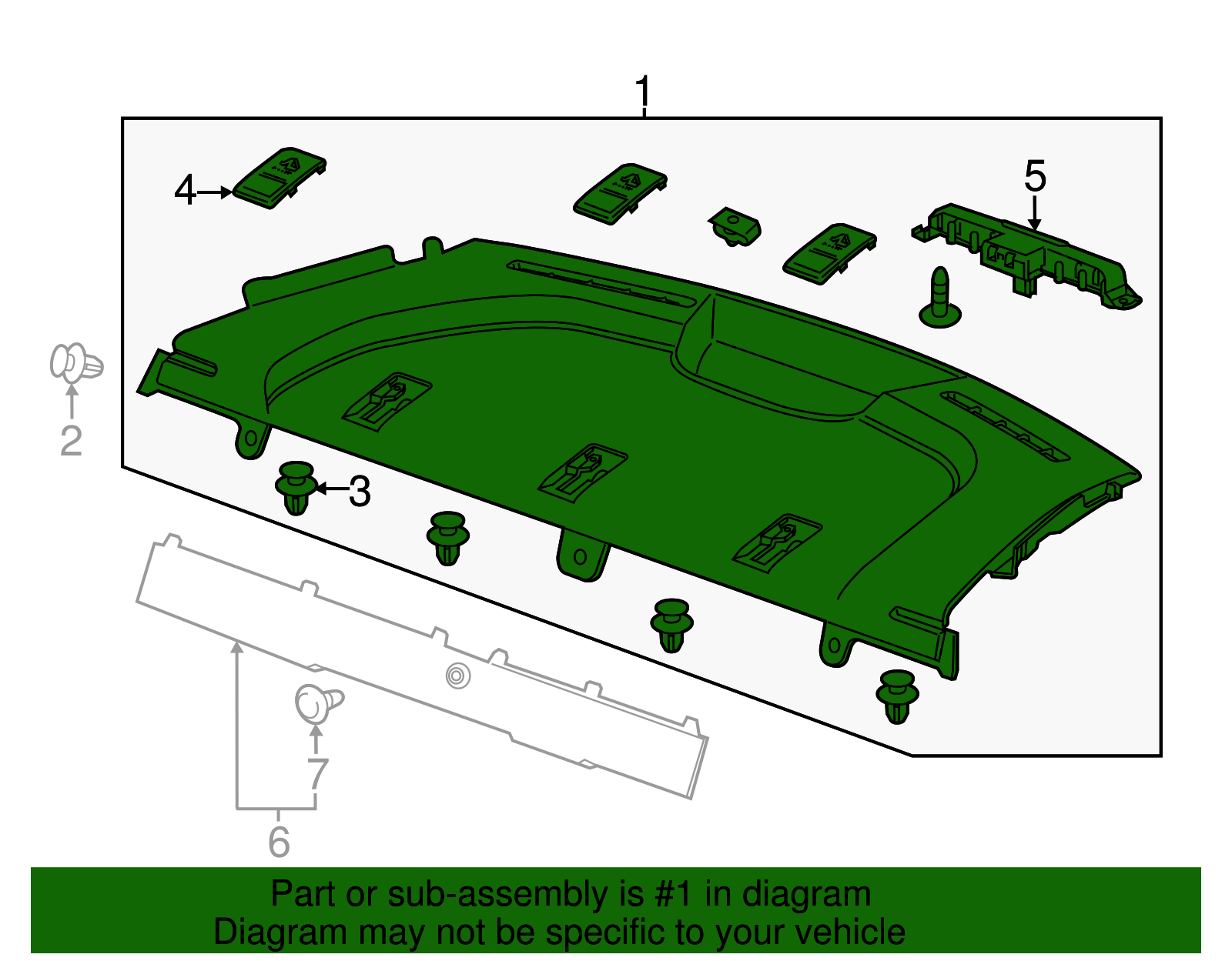 2012-2020 Chevrolet Sonic Black Rear Window Panel Trim 42677814 ...
