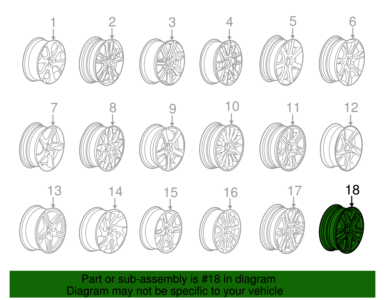 2017-2018 Volvo | Aluminum Rim - Tucan 18-Inch Black | 31664048 | My ...