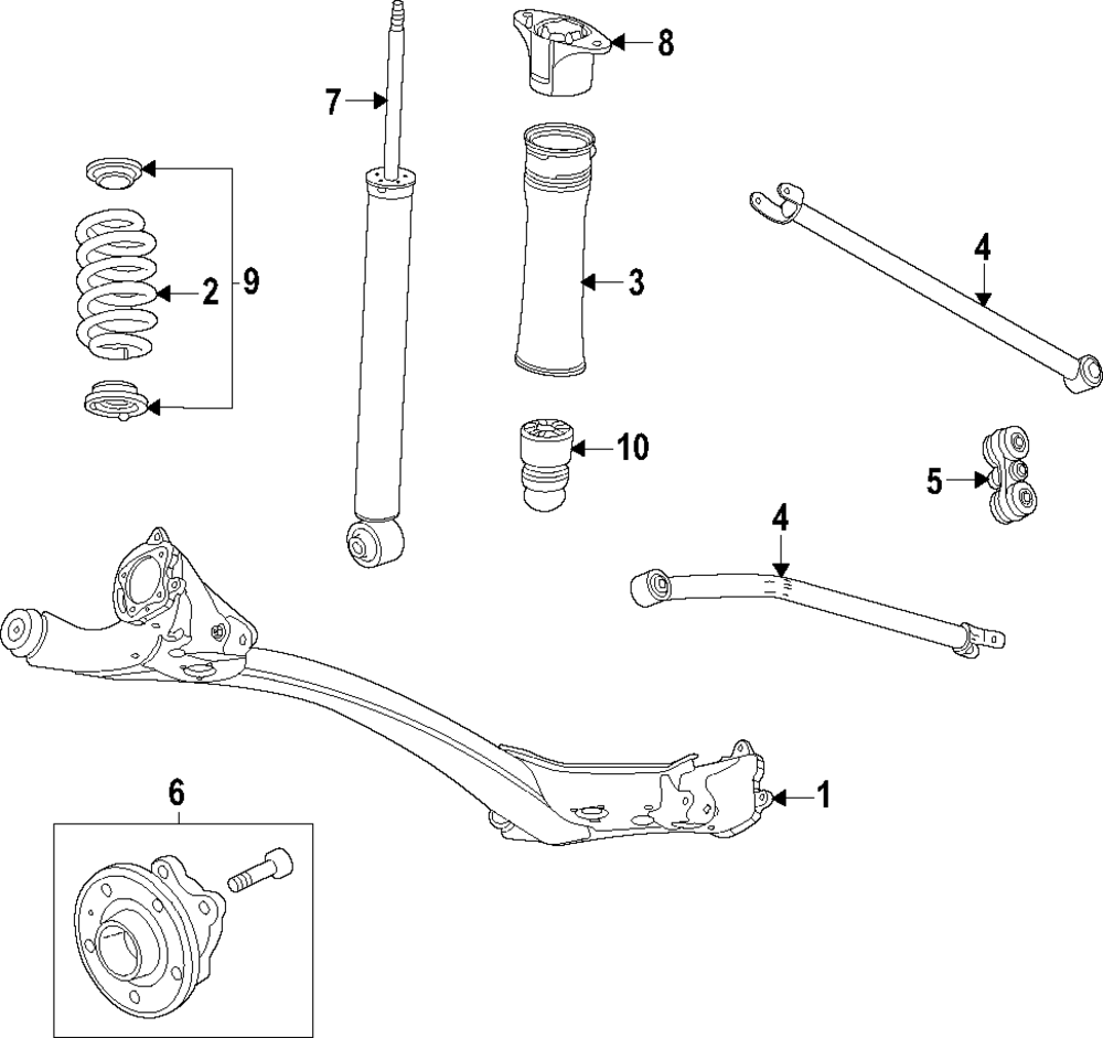 42821860 - 2021-2024 Chevrolet Trailblazer - Rear Compound Crank Axle ...