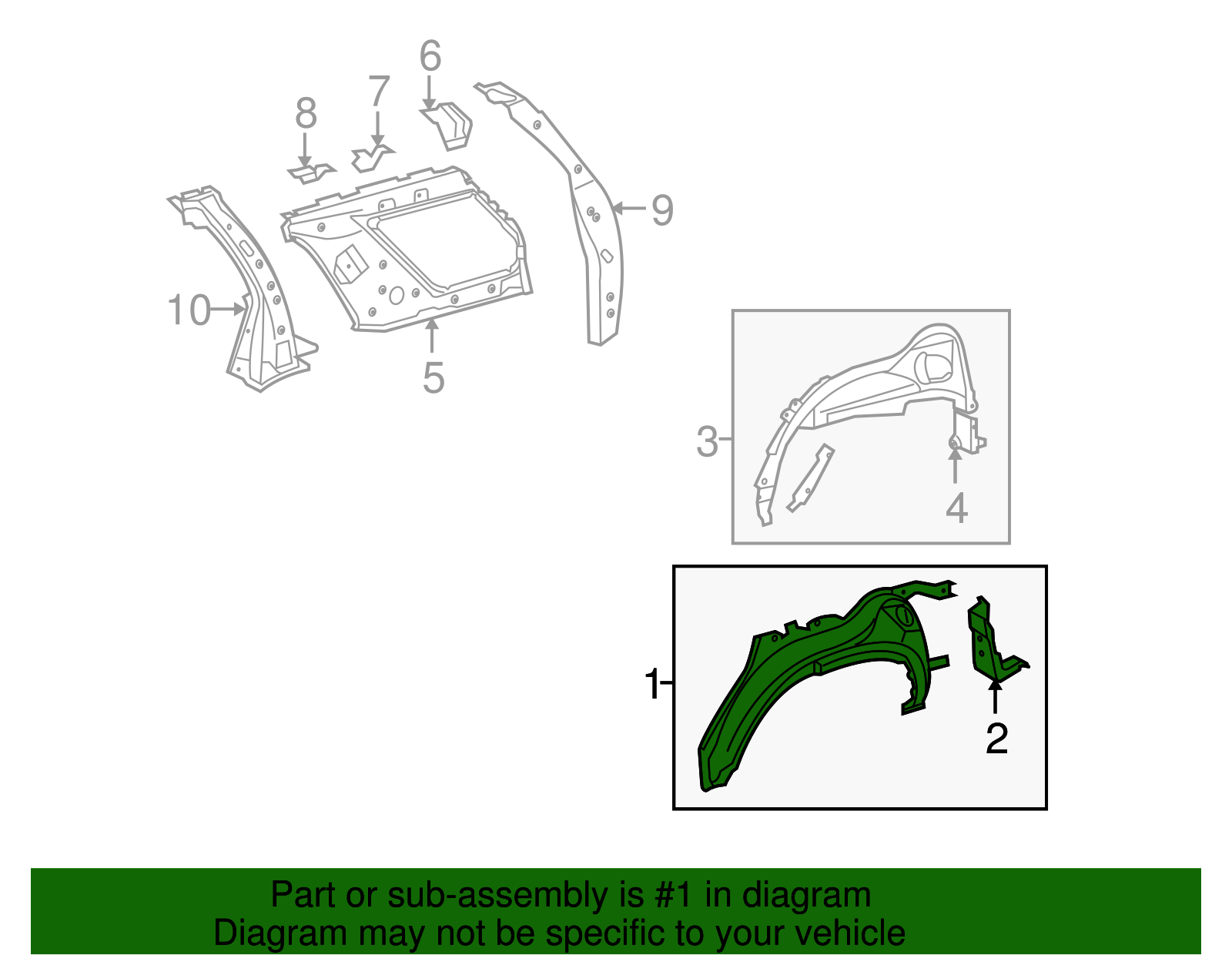 61631-35905 - Outer Wheelhouse - 2010-2020 Toyota 4Runner | Lithia ...