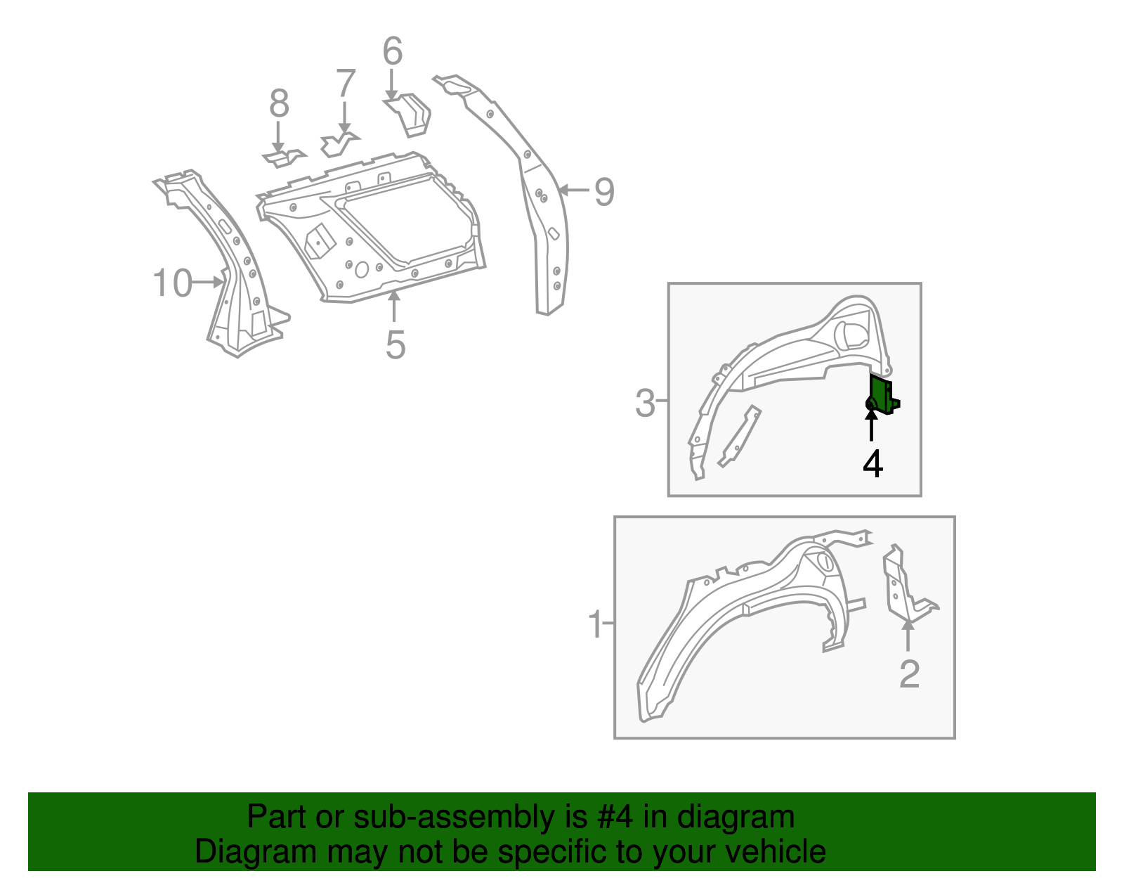 2010-2024 Toyota 4Runner Gusset 61645-60070 | Toyota Parts Center