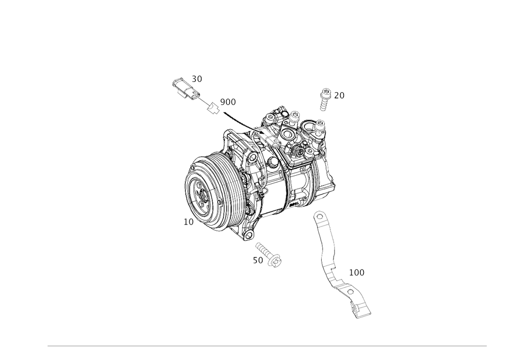 2016-2018 Mercedes-Benz C350e Refrigerant Compressor 000-830-56-00 ...