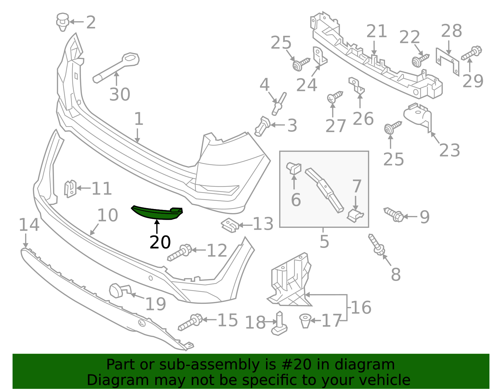 Hyundai - 92406-D3050 - Reflector Panel - 2016-2018 Hyundai Tucson ...