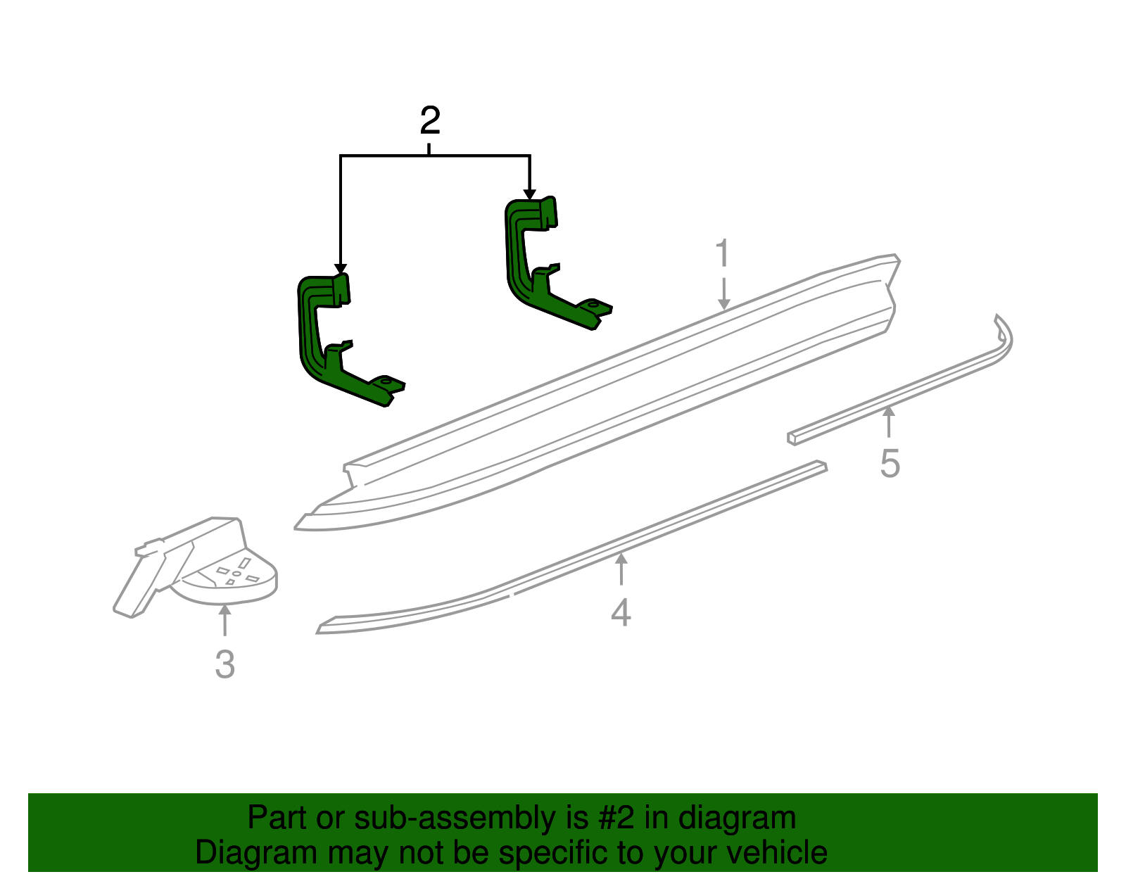 2005-2020 GM Running Board Bracket 22956467 | Capital Chevy Parts
