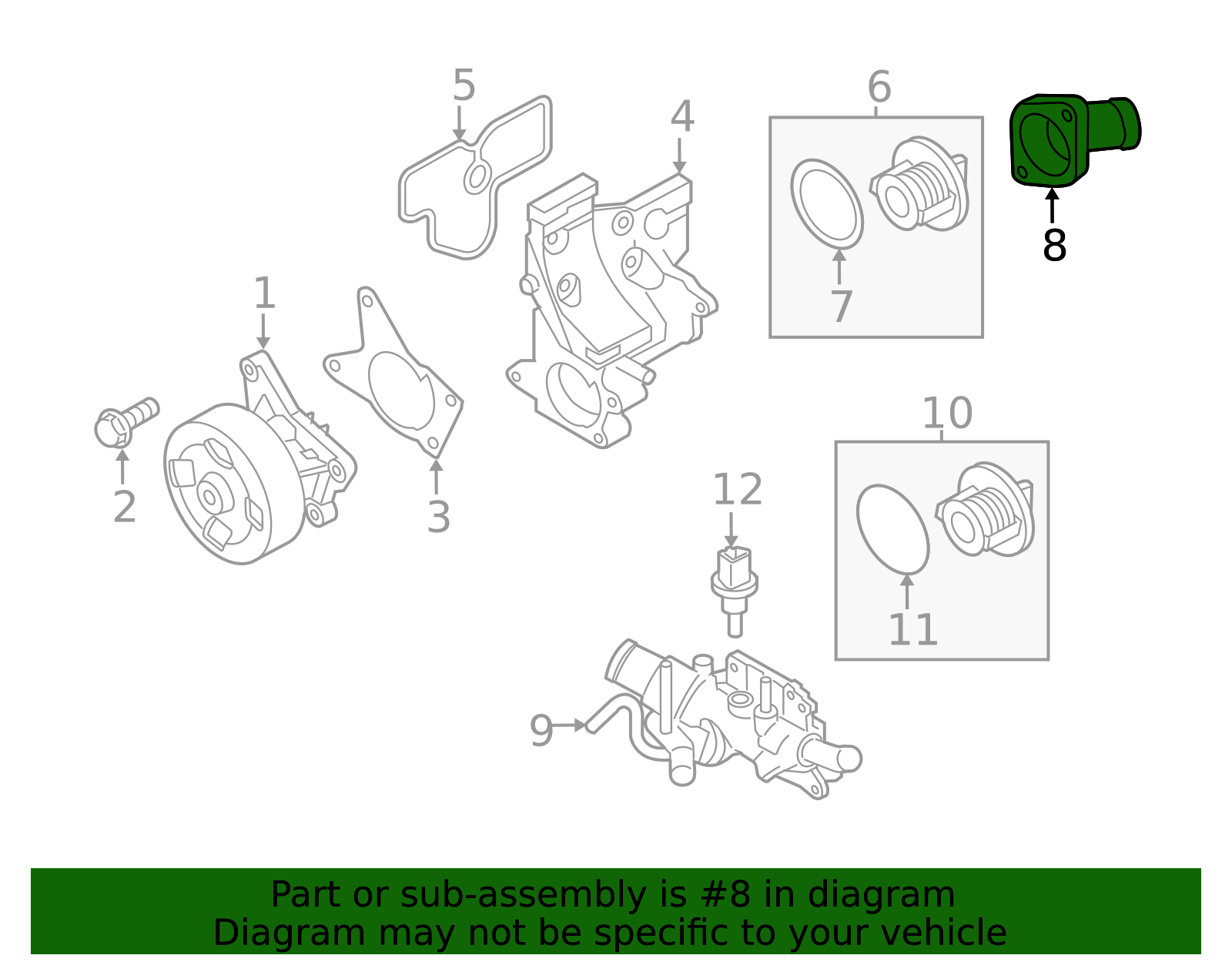 13049-ET000 - Water Inlet 2007-2026 Nissan | Official Nissan Parts Store