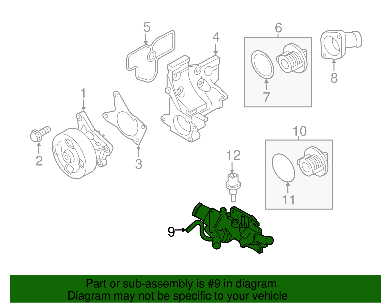 2013-2019 Nissan Sentra Water Outlet 11060-3RC1B | Nissan Parts Central