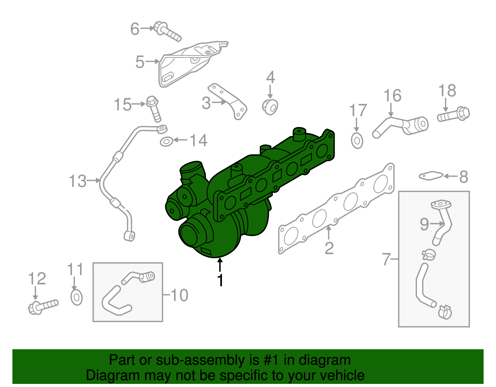 2013-2014 Hyundai Genesis Coupe Turbocharger 28231-2C600 | OEM Parts Online