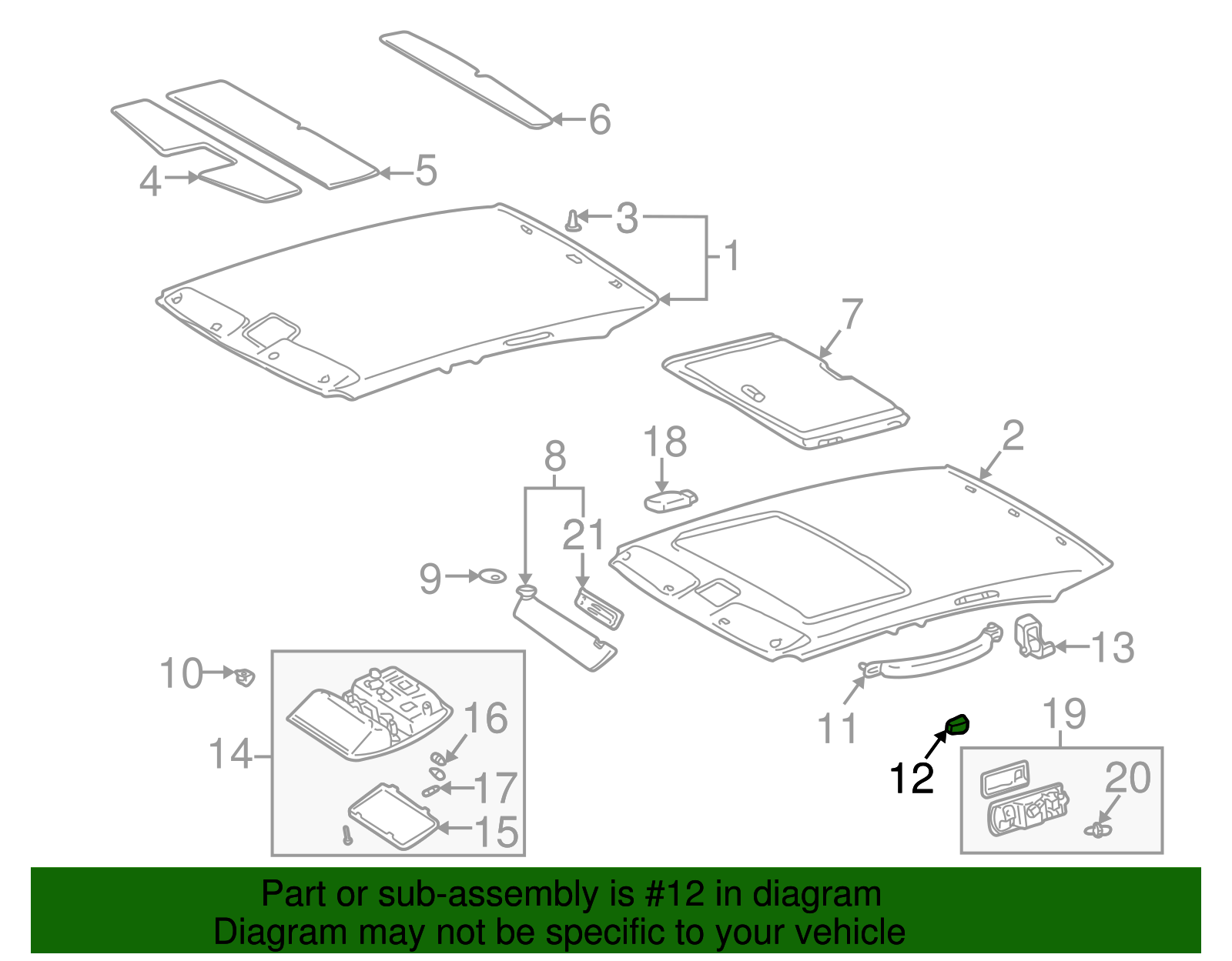 74612-AA030-A0 - Grip Handle Cover - 1998-2009 Lexus | My L Parts