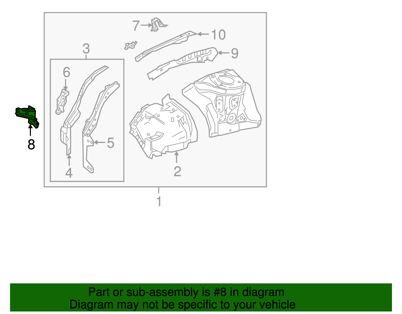 Genuine Toyota Front Bracket part# 53835-10040 for 2018-2022 Toyota C ...