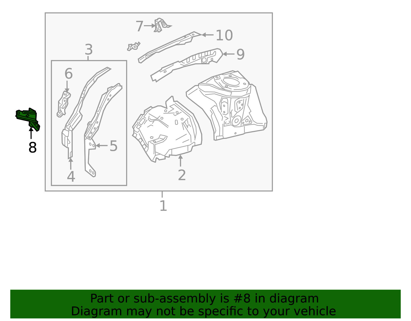 2018-2022 Toyota C-HR Front Bracket 53835-10040 | Bam Wholesale Parts
