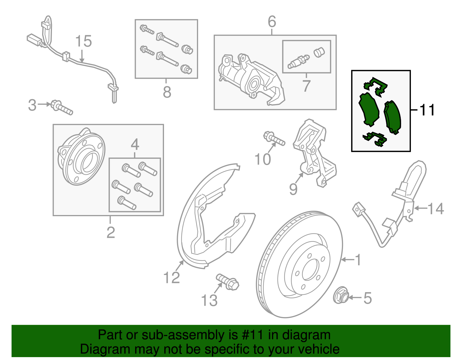 2021-2023 Ford Mustang | Kit - Brake Lining | MR3Z-2001-F | Walls' Ford ...