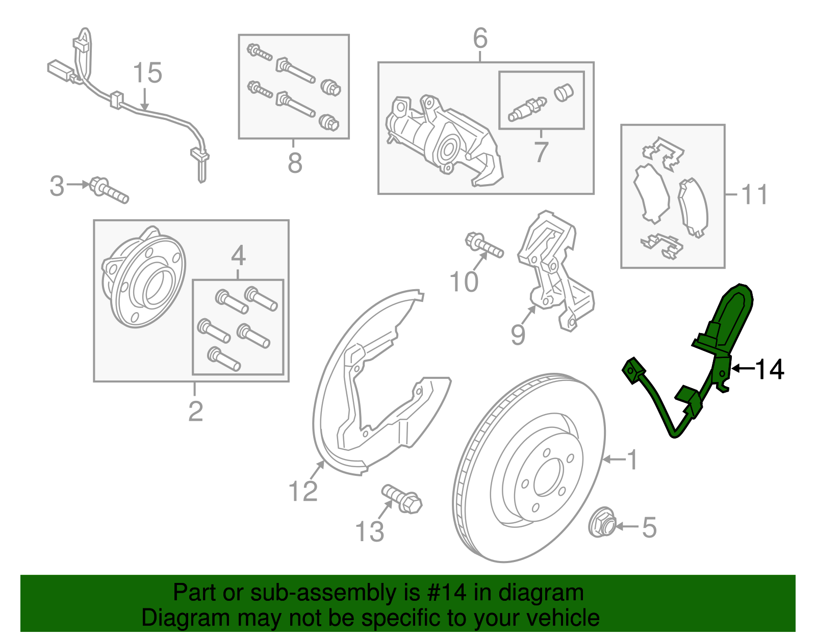 2015-2022 Ford Mustang Motorcraft™ Brake Hydraulic Hose BRHR-218 ...