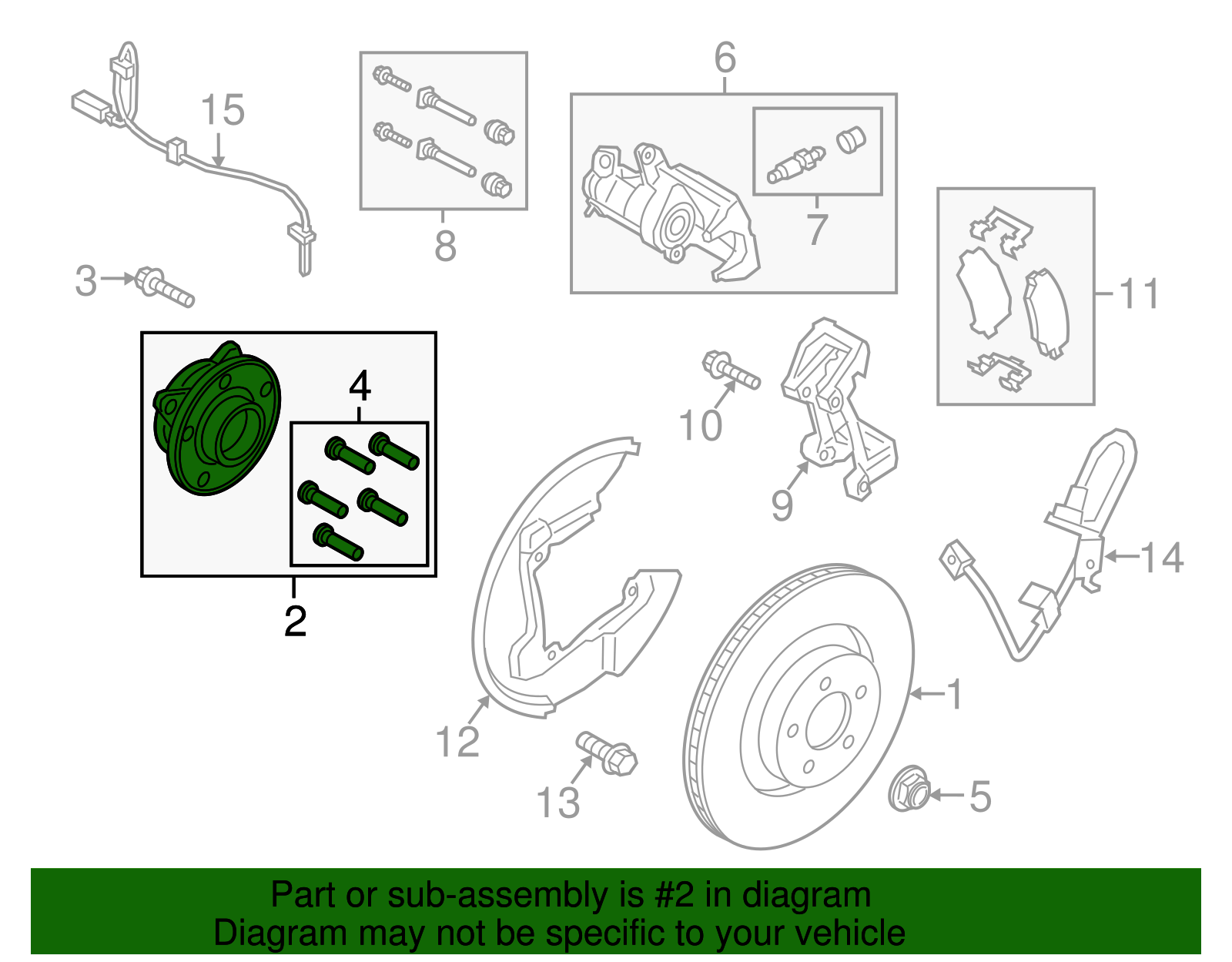 2015-2024 Ford | Motorcraft™ Hub Assembly | HUB-352 | Walls' Ford Parts
