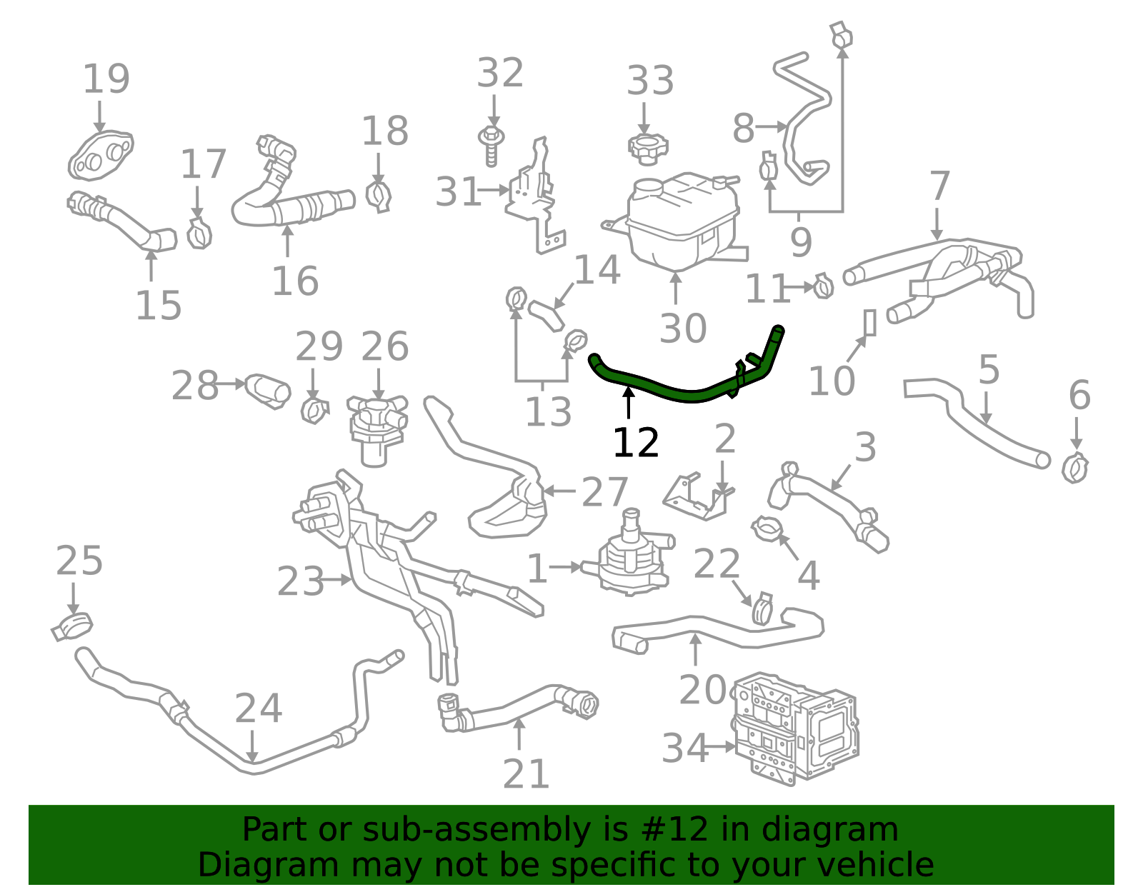 12671481 - High-Quality Radiator Inlet Pipe for 2017-2018 Cadillac CT6 ...