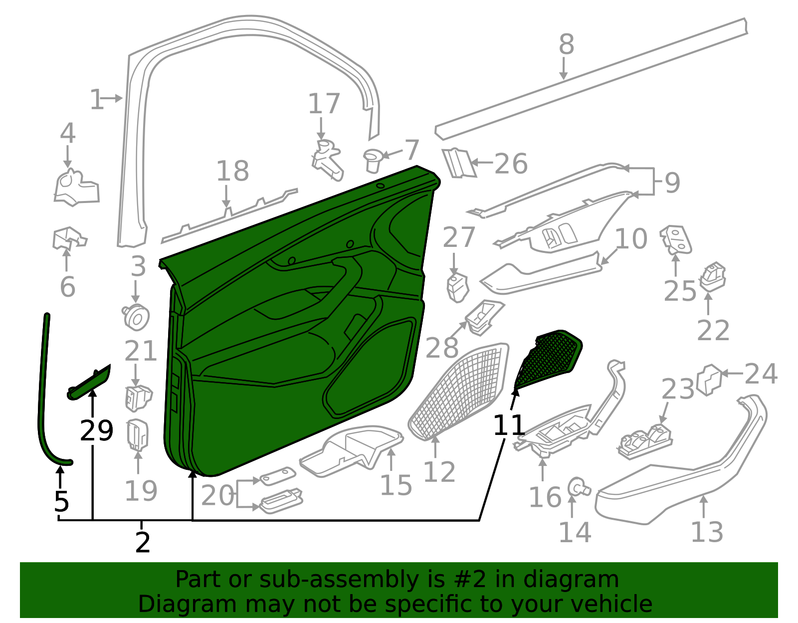 8W0-867-104-AC-LCA - Door Trim Panel 2020 Audi | Audi OEM Parts Guy