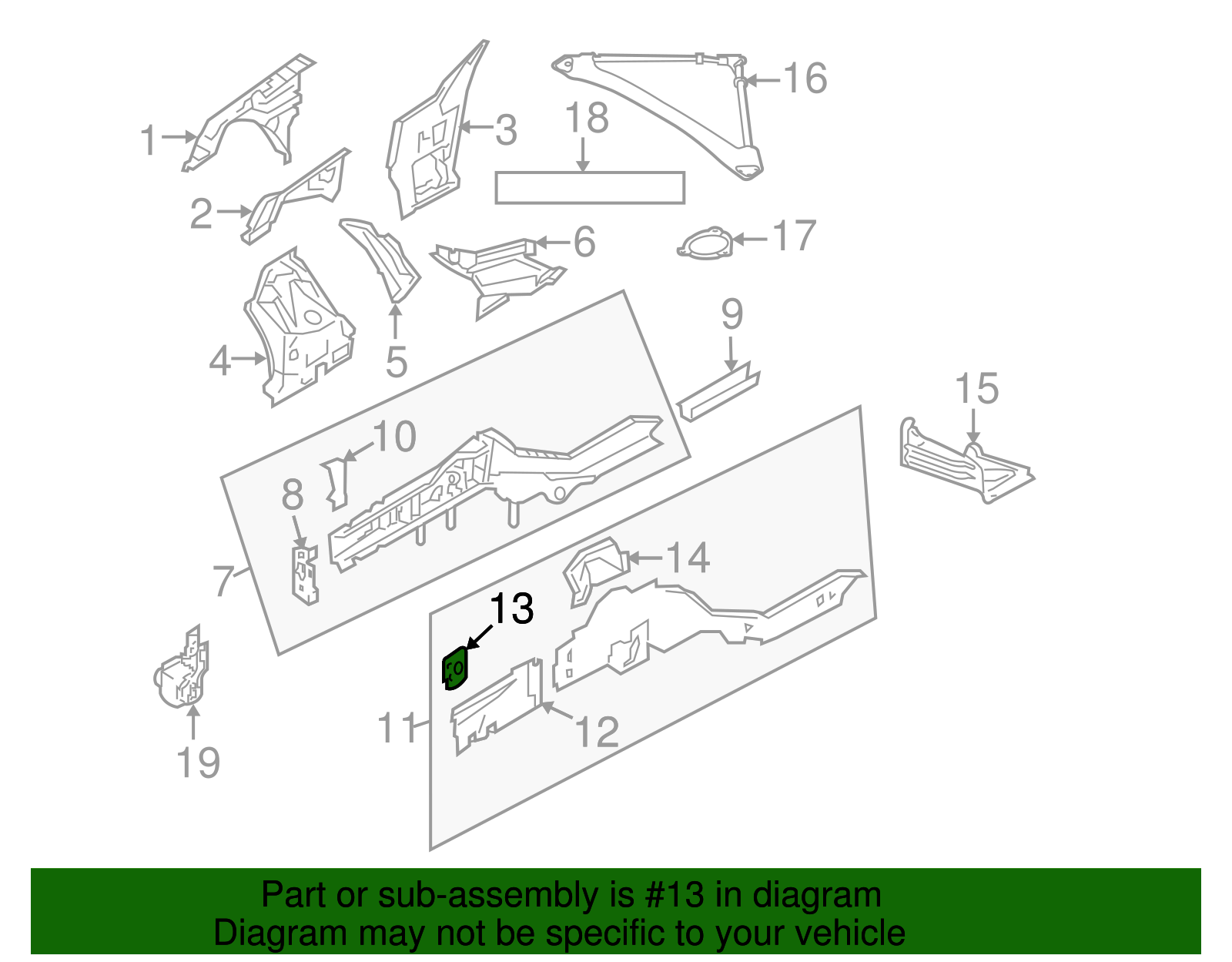 2009-2025 Nissan Closing Plate Reinforcement 751E7-JK00A | Team Nissan Inc.